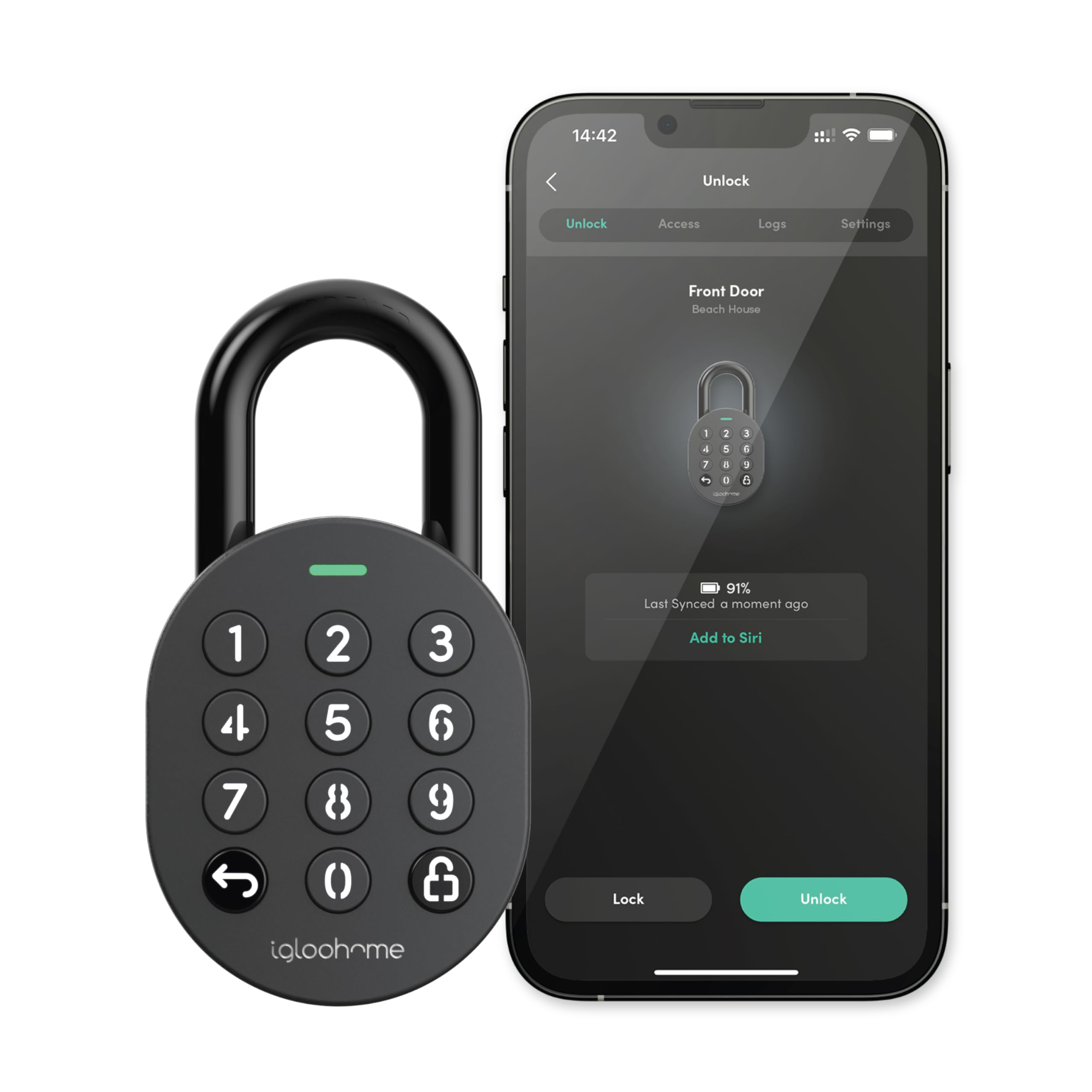Igloohome Smart Padlock with Silicone Cover Kit (for Indoor Use ...
