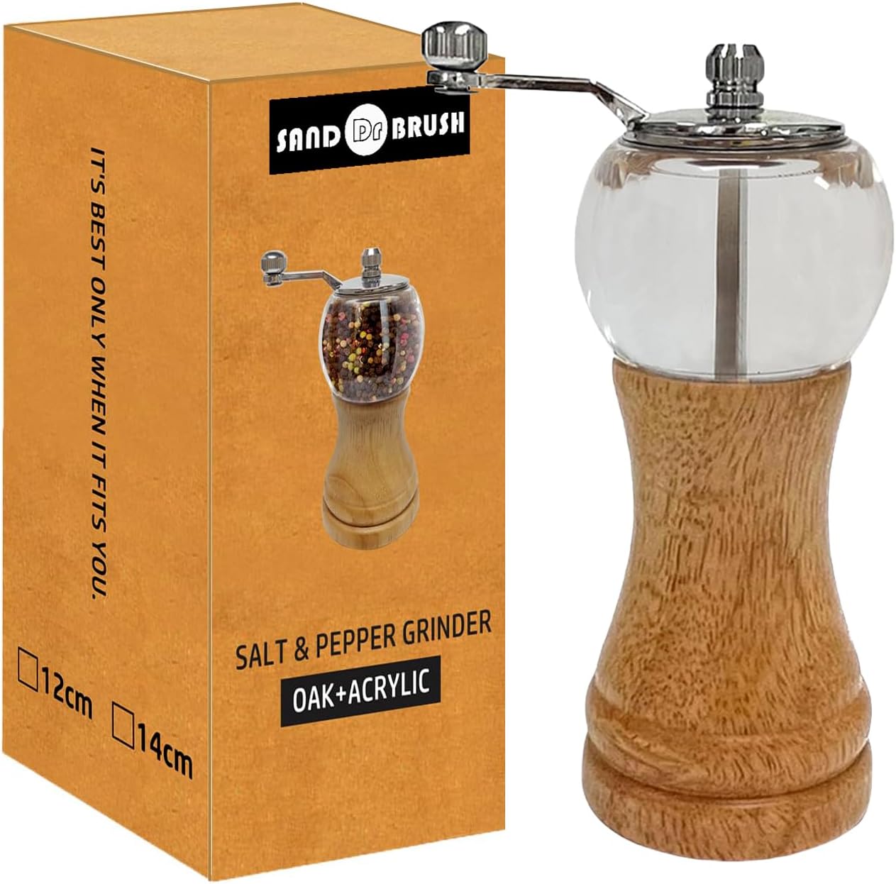 Amazon.com: Pepper Mills Set Manual Pepper Grinder, Classical Hand ...