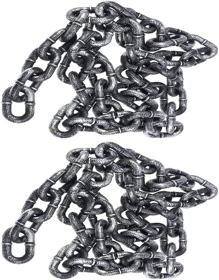 Amazon.com: 2 Pcs Halloween Chain, 3.2 FT Halloween Props Fake Chains ...