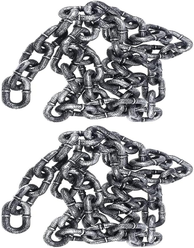 Amazon.com: 2 Pcs Halloween Chain, 3.2 FT Halloween Props Fake Chains ...