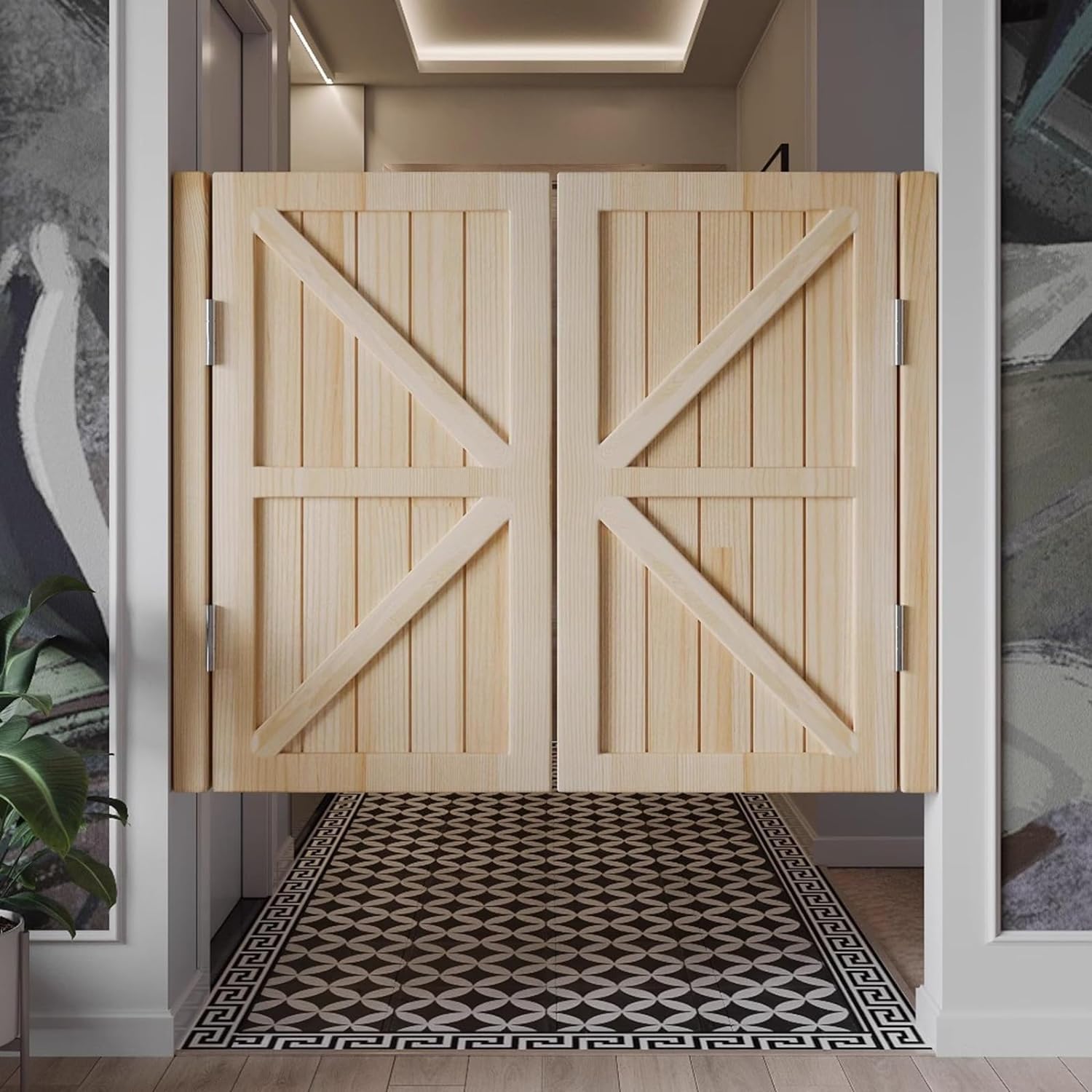 Extra Wide Swinging Cafe Doors, Solid Wood Saloon Doors Swinging Hinges ...