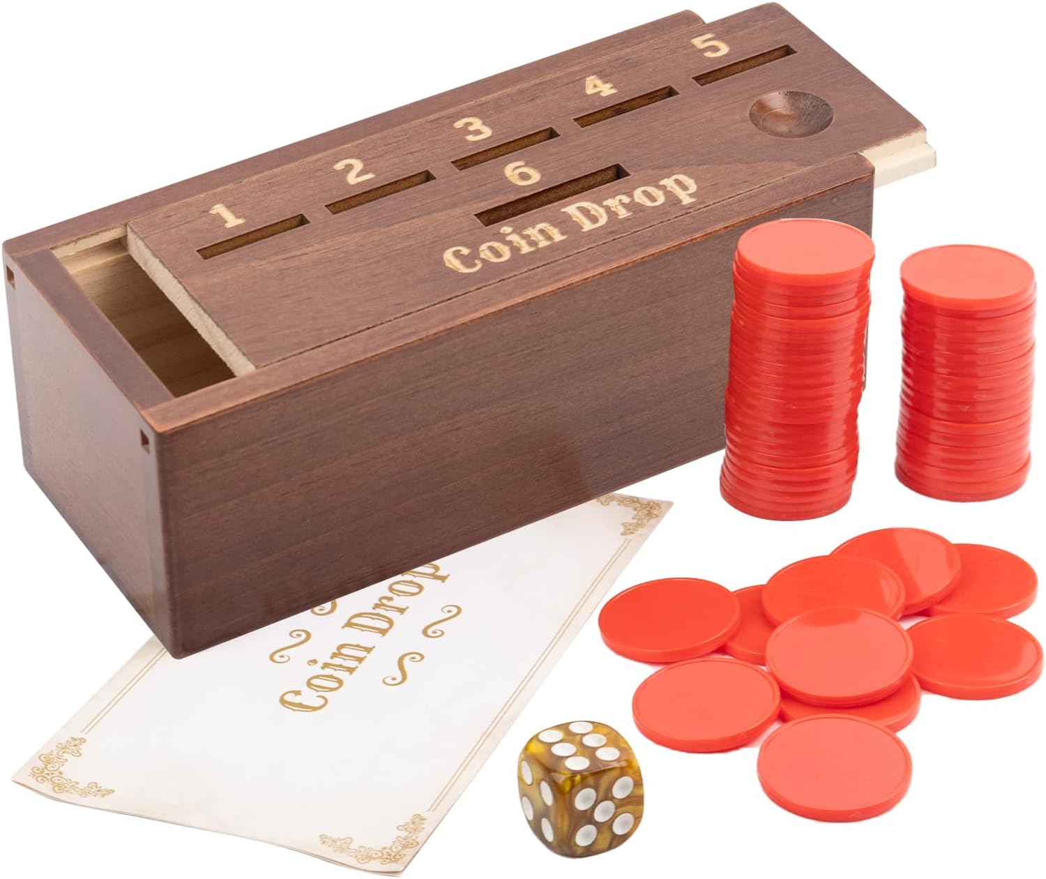 Amazon.com: Extguds Wooden Penny Game with 50 Coins,Penny Game Wood Box ...