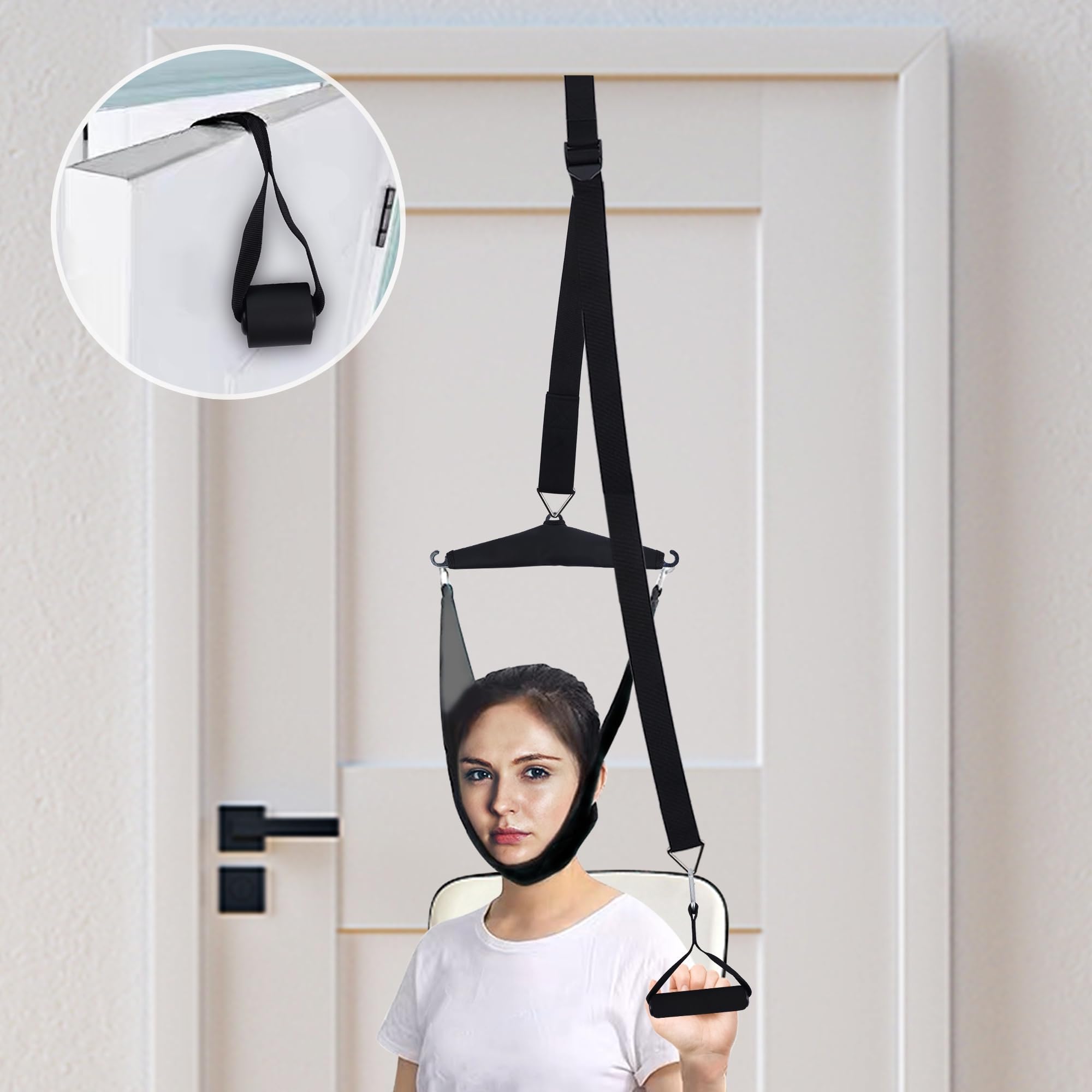 Amazon.com: Cllayees Neck Stretcher Cervical Traction Device Over Door ...