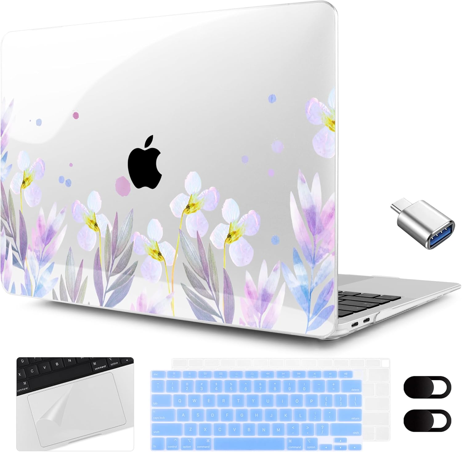 Amazon.com: MEEgoodo for MacBook Air 13.3 inch Case 2021 2020 2019 2018 ...