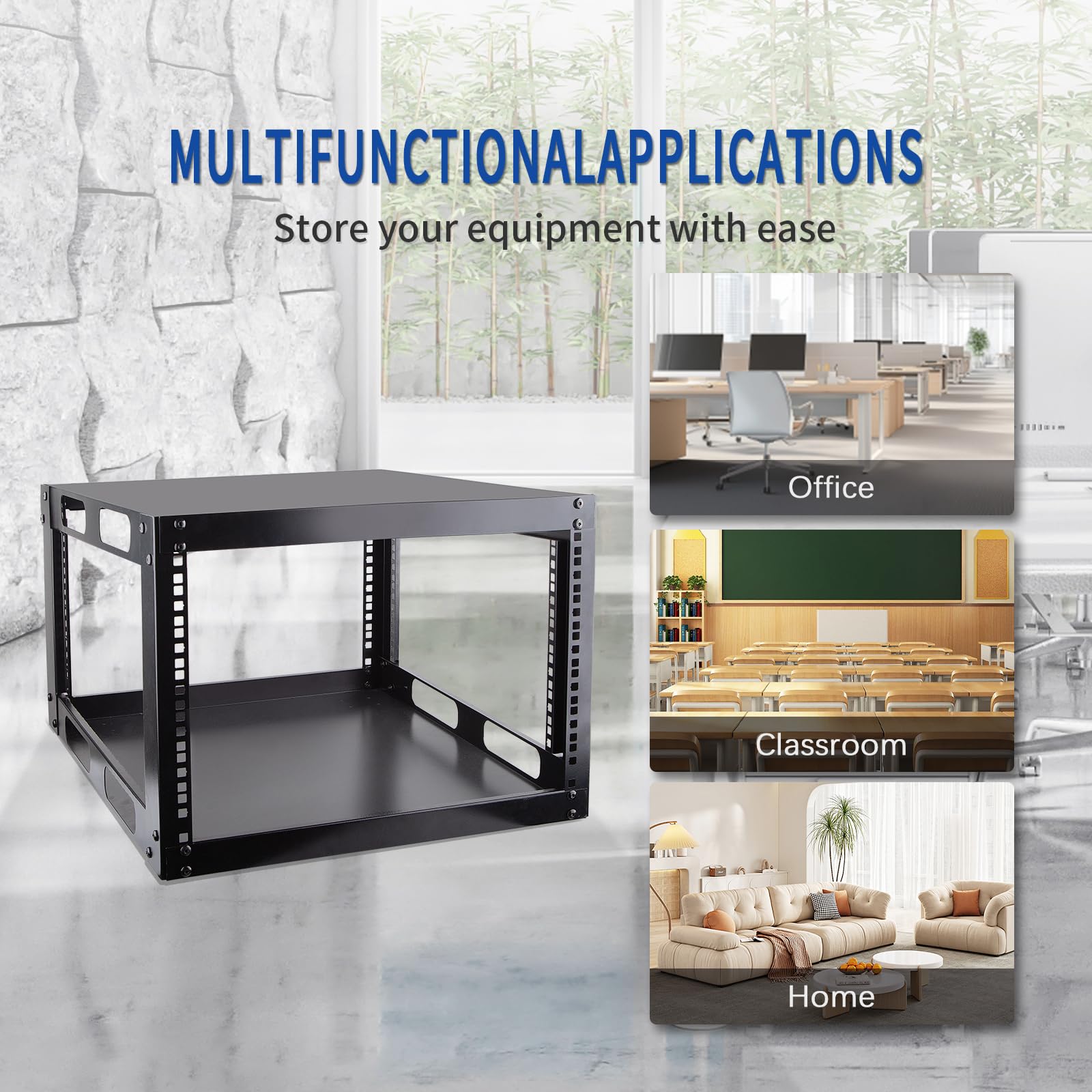 Snapklik.com : 6U Open Frame Network Rack, Free Standing Network Server ...