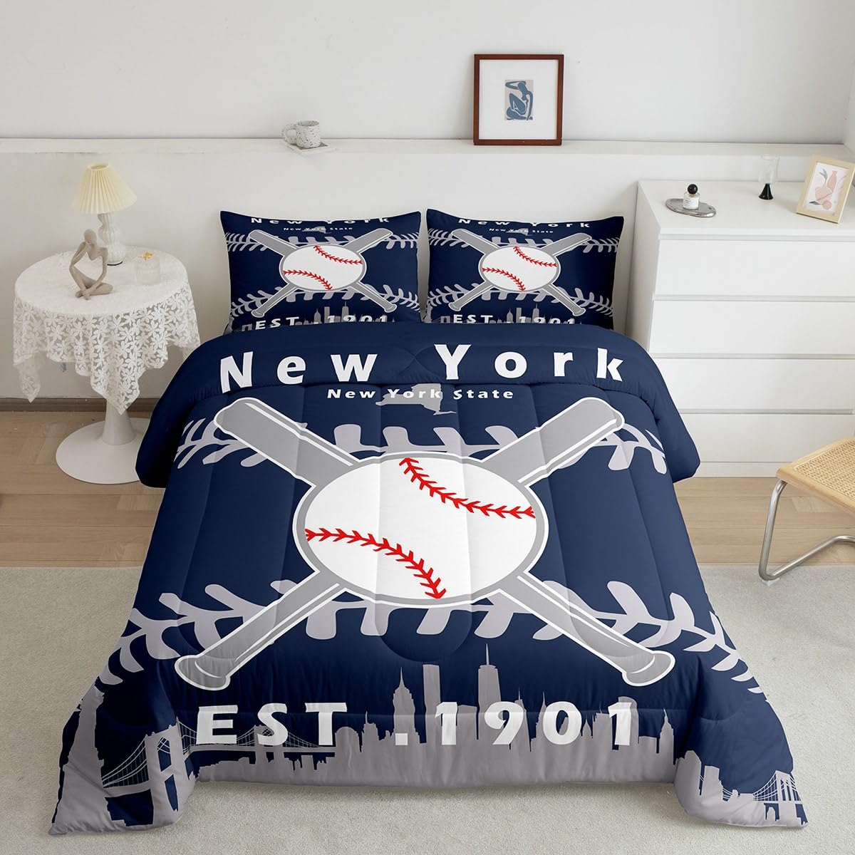 Amazon.com: Erosebridal Teen Boy Sports Comforter Sets Full,Baseball ...