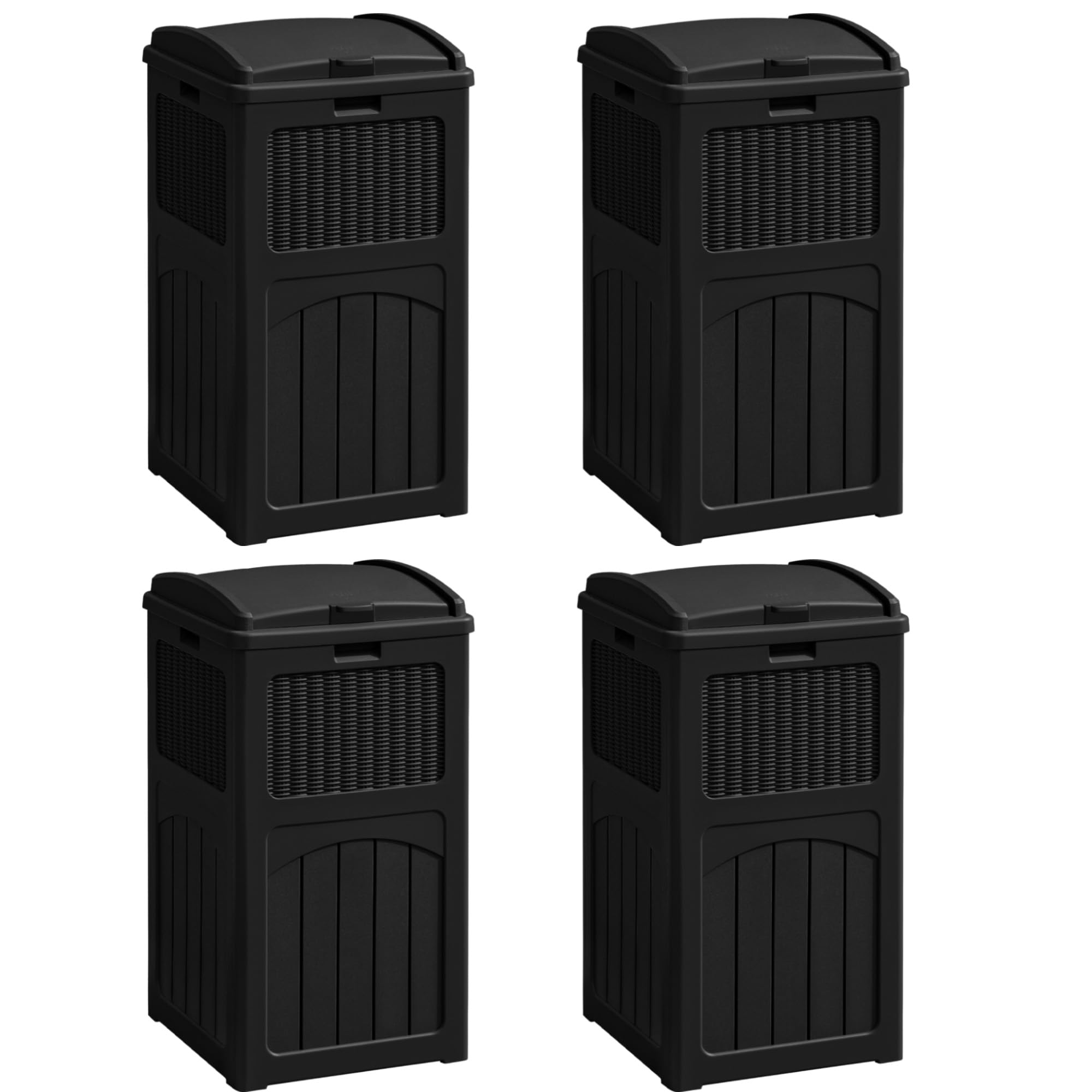 Amazon.com: Greesum 33 Gallon Outdoor Trash Can with Lid, Waterproof ...