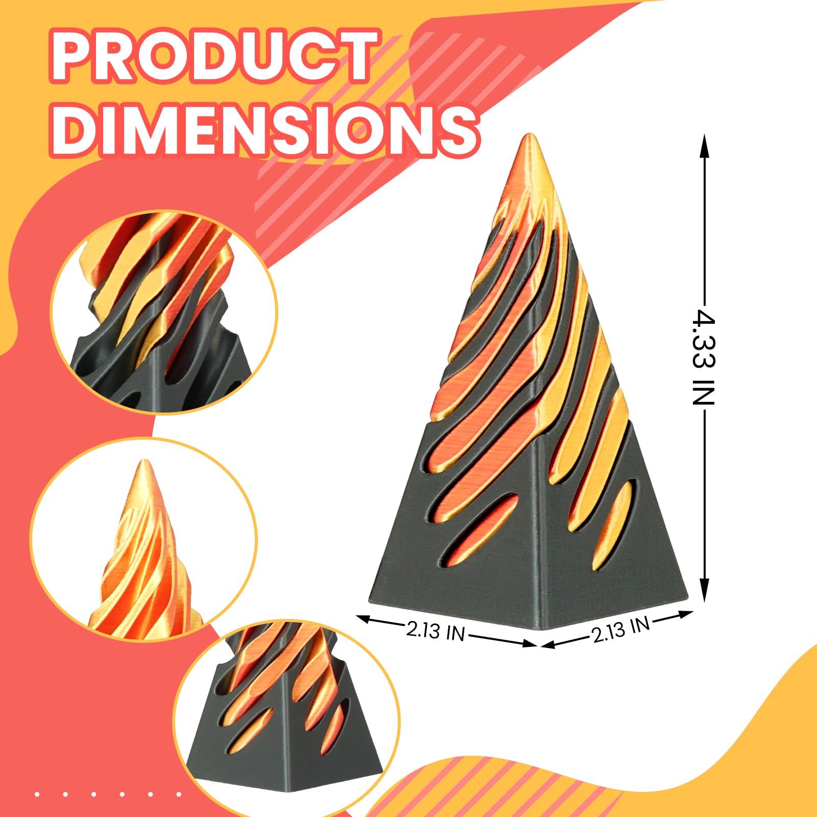 Snapklik.com : Impossible Pyramid Passthrough Sculpture, 3D Printed ...