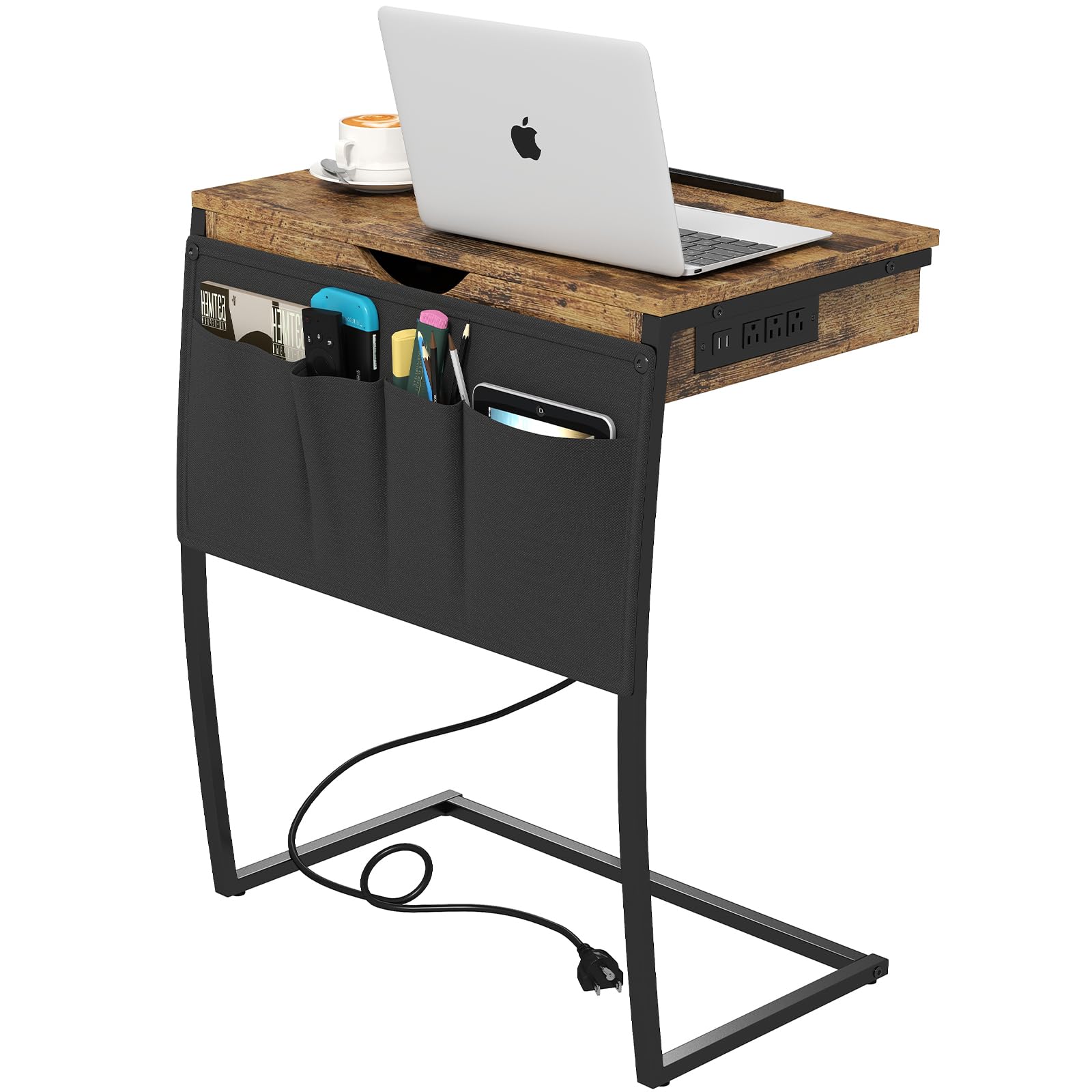 Amazon.com: Hadulcet TV Tray Tables, Laptop Stand for Couch, C Shaped ...