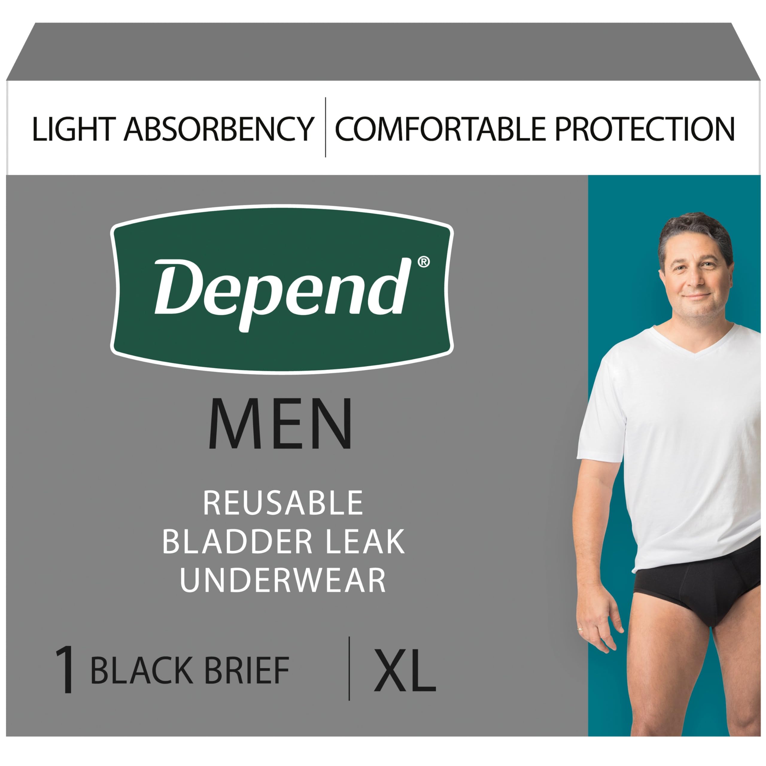 Snapklik.com : Depend Washable Adult Incontinence Underwear For Men