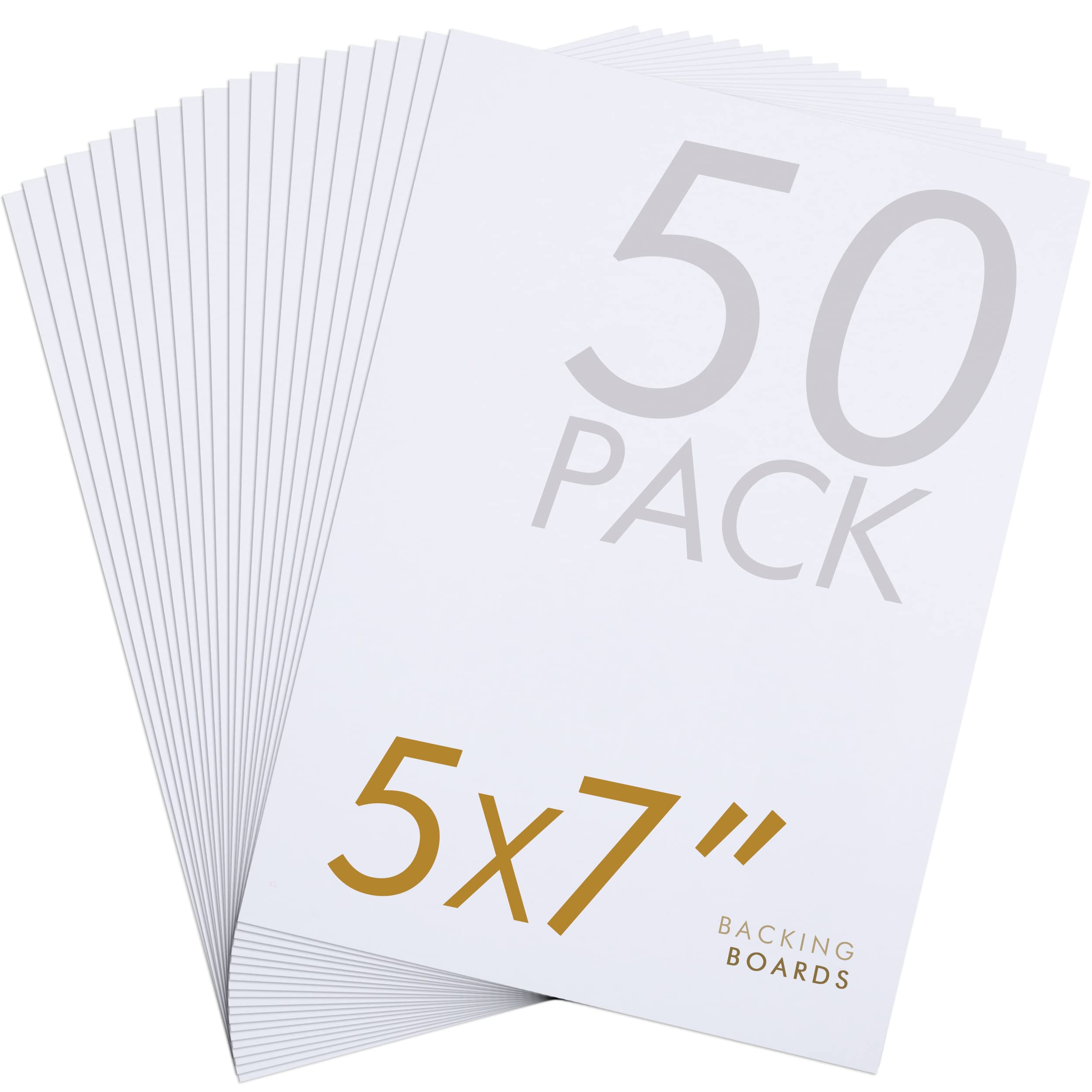 Amazon.com: Falling in Art 50 Pack Acid-Free Mat Boards - 5x7 Uncut ...