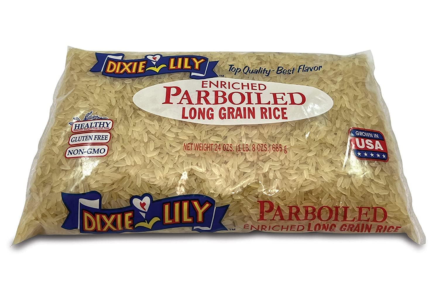 Amazon.com : Dixie Lily Long Grain Parboiled Rice - 24oz Bags (3 Pack ...