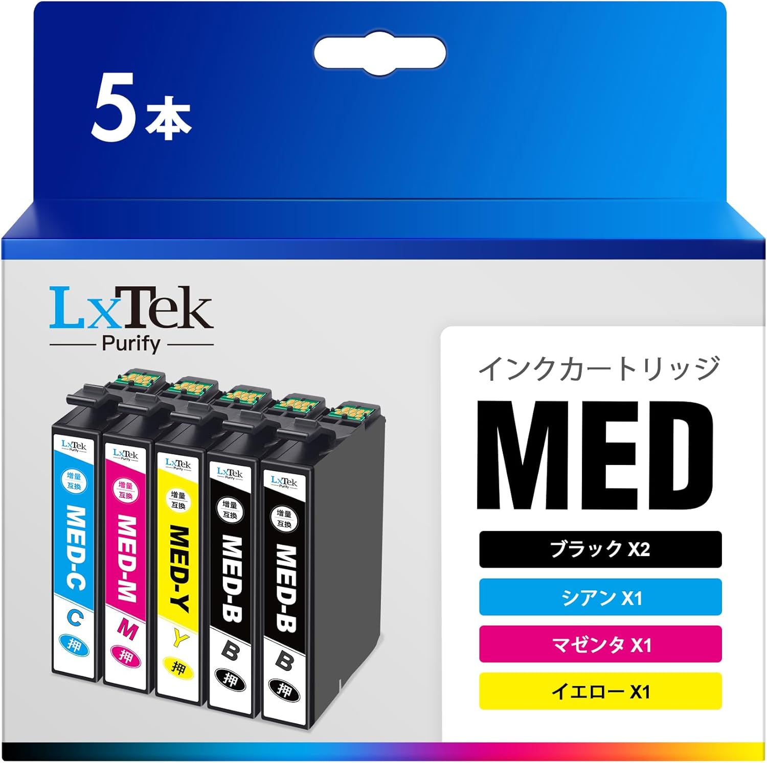 Amazon.co.jp: LxTek Purify MED-4CL エプソン用 インク メダマヤキ 互換インクカートリッジ Epson対応 MED 目玉焼き インク 4色セット + MED ...