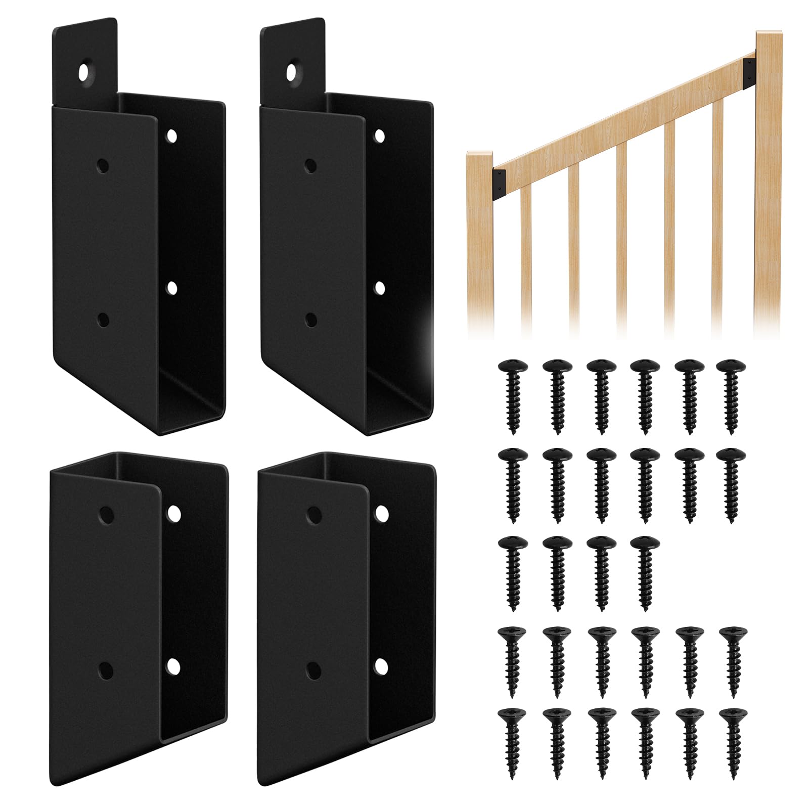 Mordx 30° Stair Stainless Steel Deck Railing Brackets&Deck Railing ...