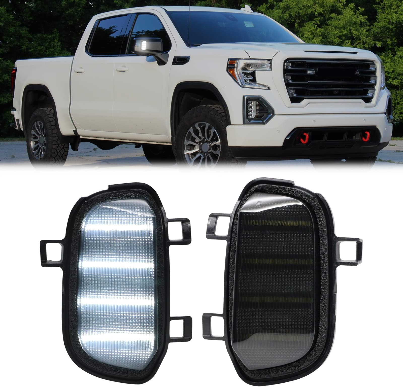 Amazon.com: NEIFILES LED Side Mirror Task Light for Chevy Silverado GMC ...