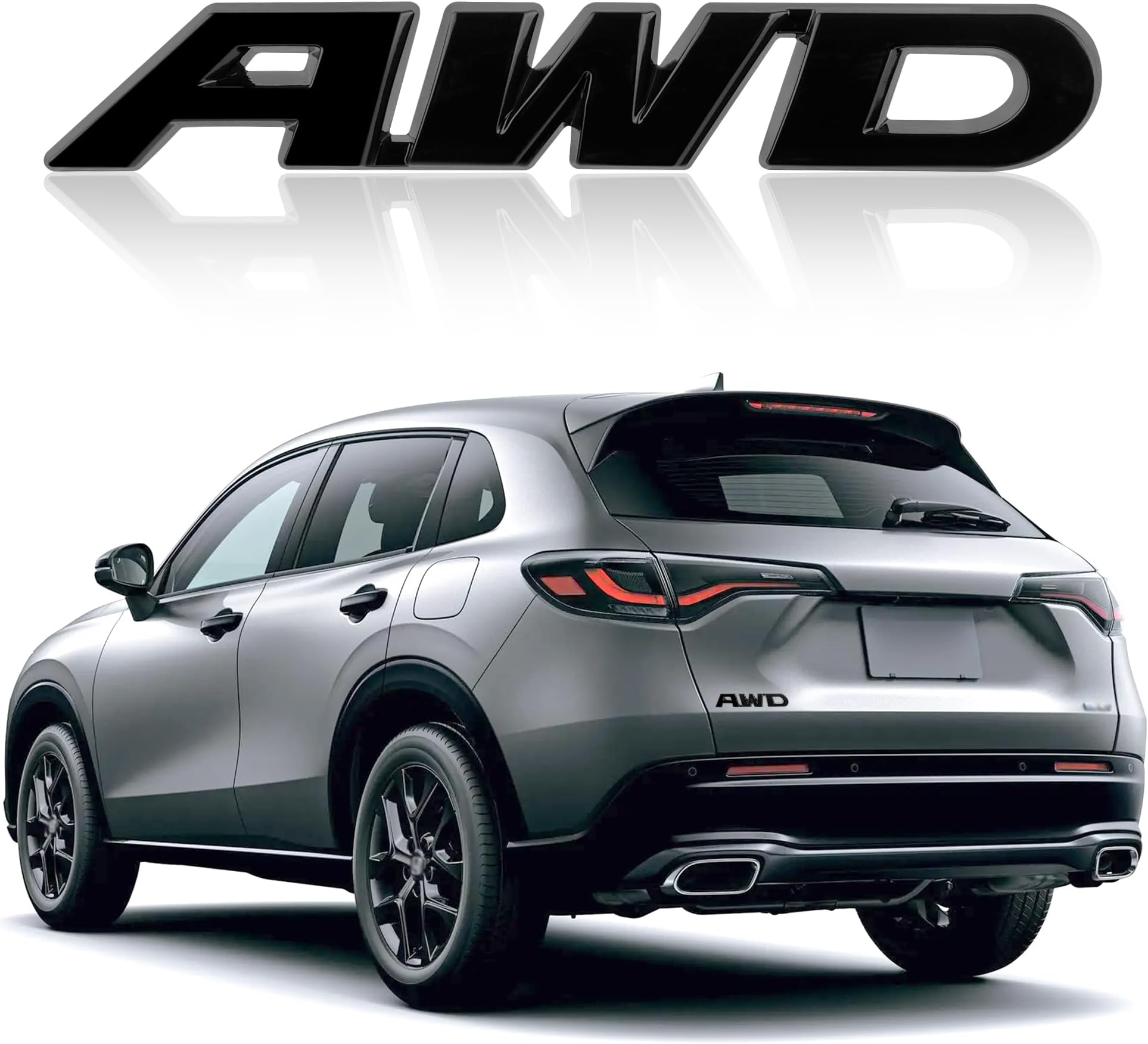 Amazon.com: 3D Chrome Metal AWD Car Emblem Large All Wheel Drive Logo ...