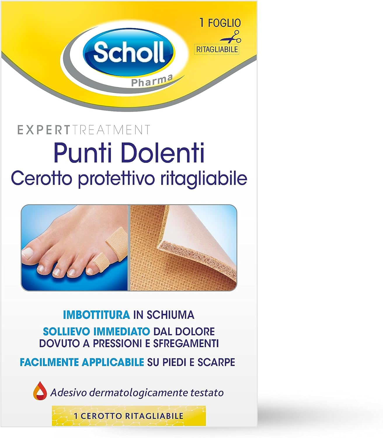 Scholl Cerotto Protettivo Ritagliabile per Punti Dolenti, Cerotto per ...