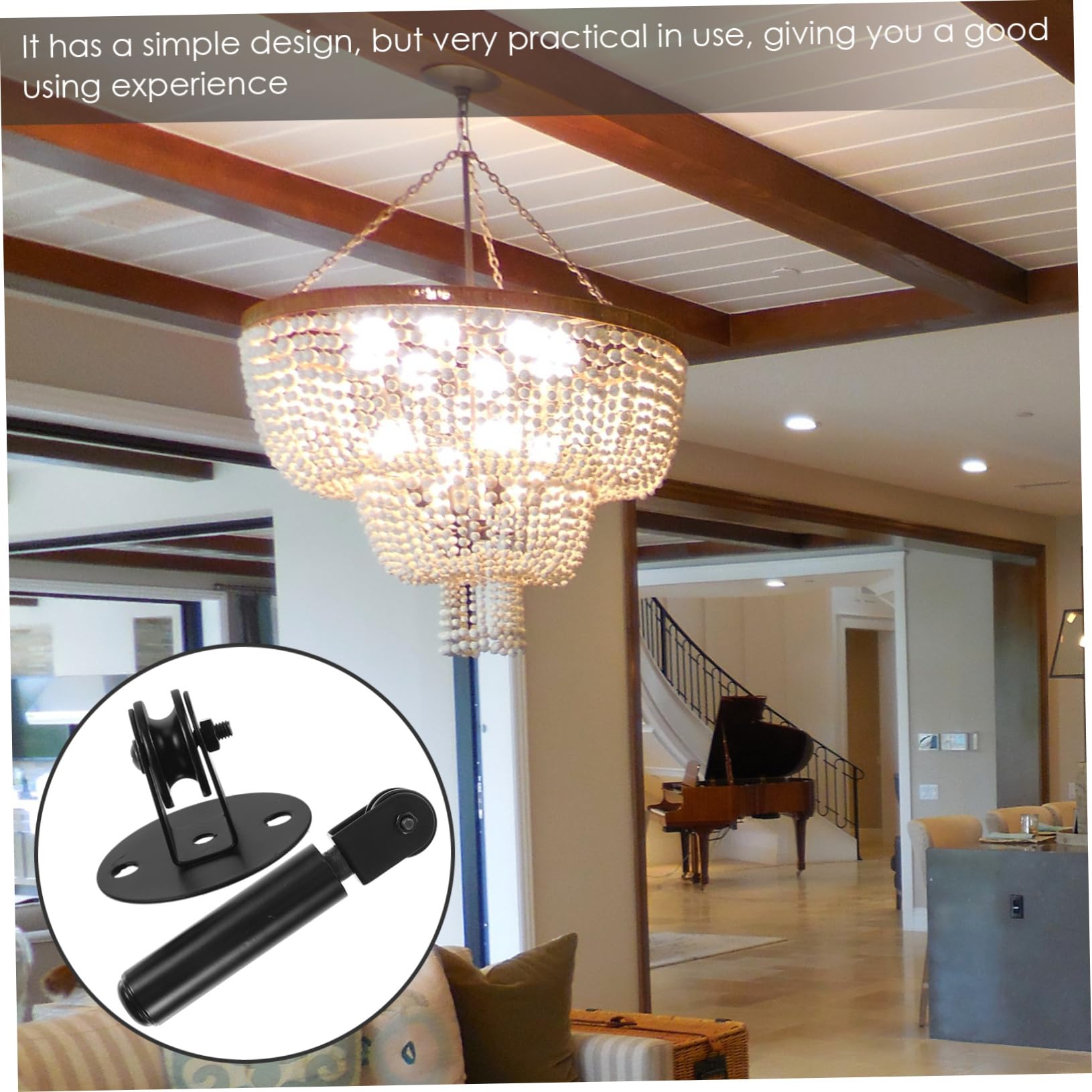 Weighted Pulley System Ceiling Light