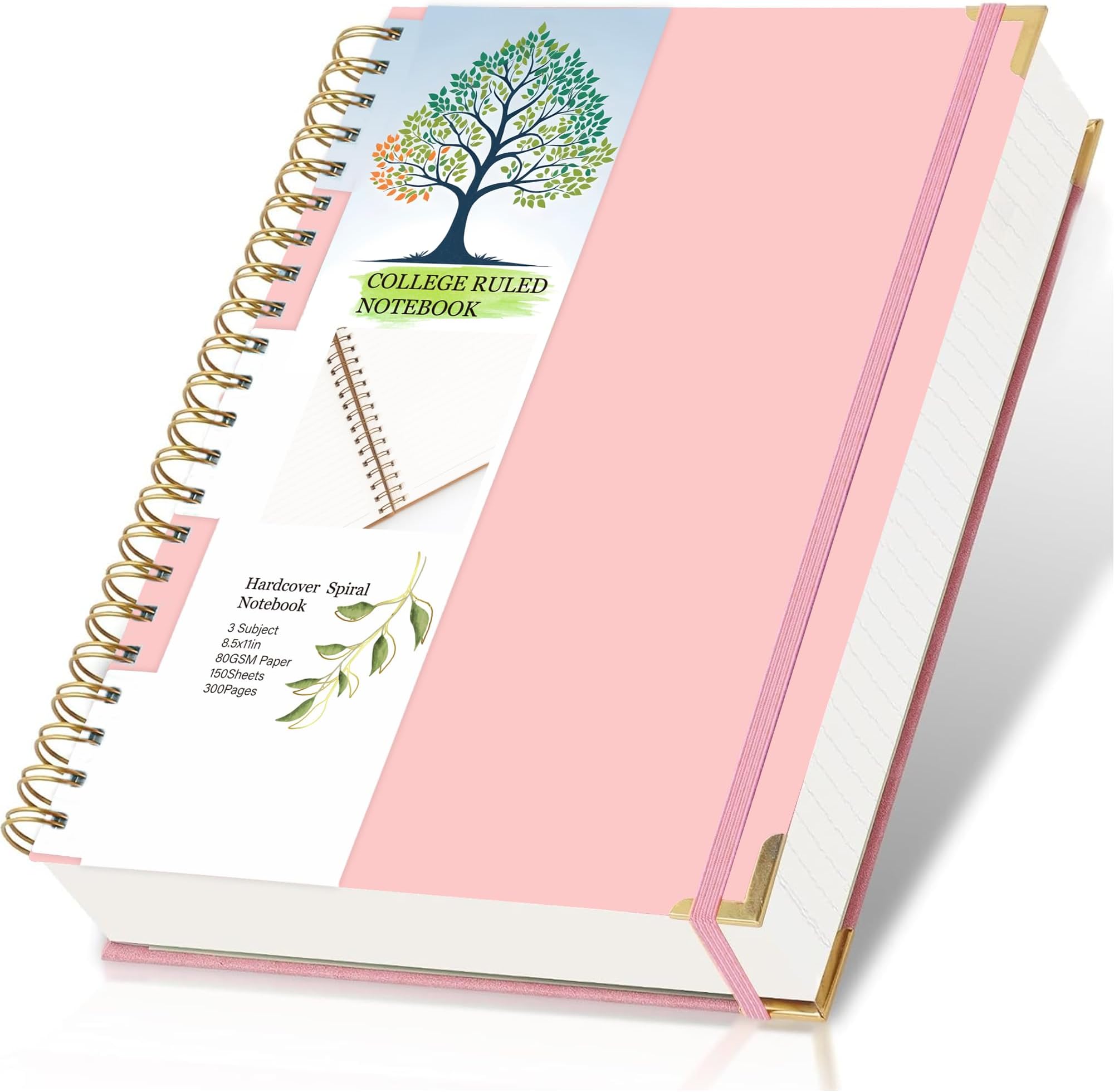 Amazon.com : Hardcover Spiral Notebook 8.5x11" – Large Ruled Spiral ...