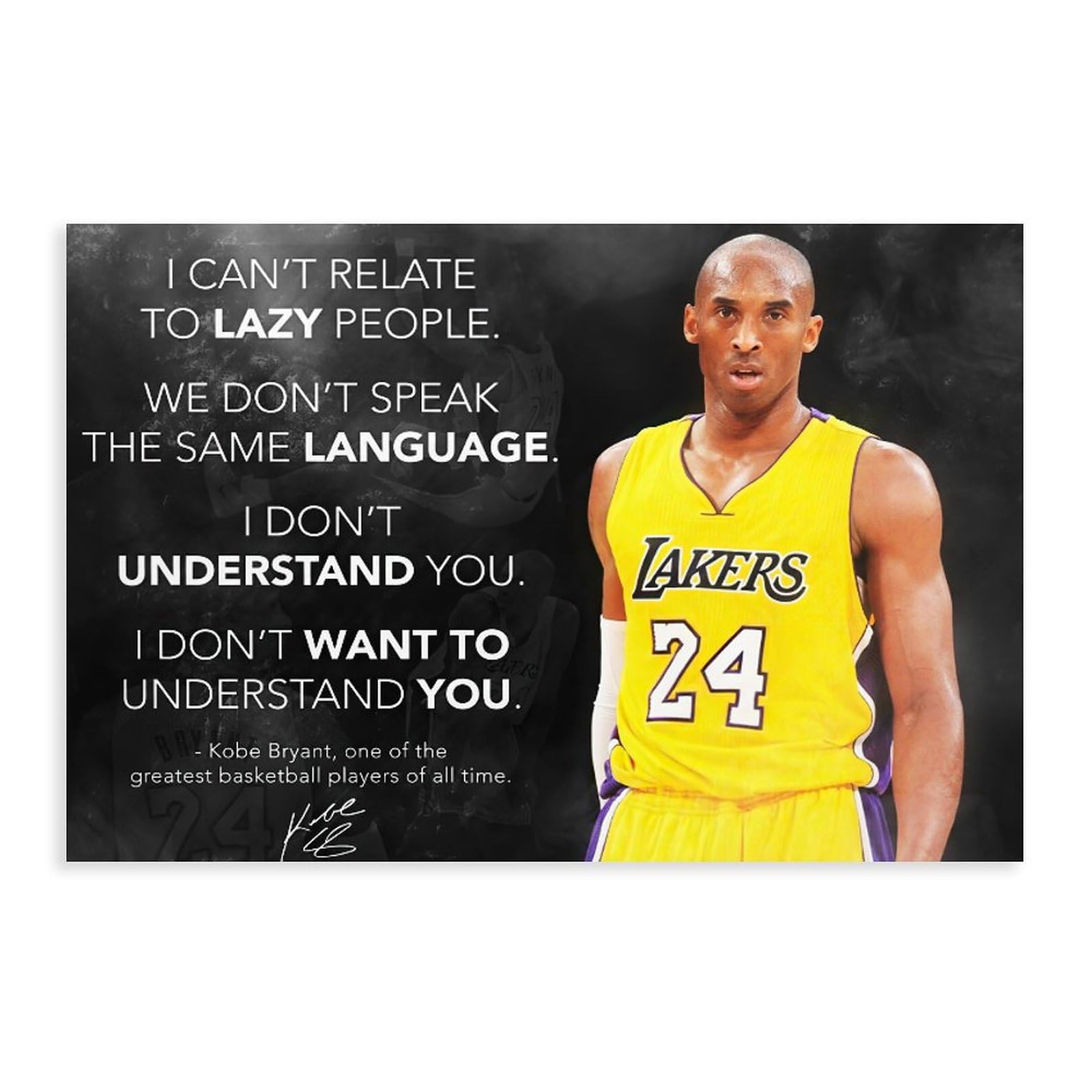 Amazon.com: Kobe Poster Bryant Poster Motivational Quote Basketball 2 ...