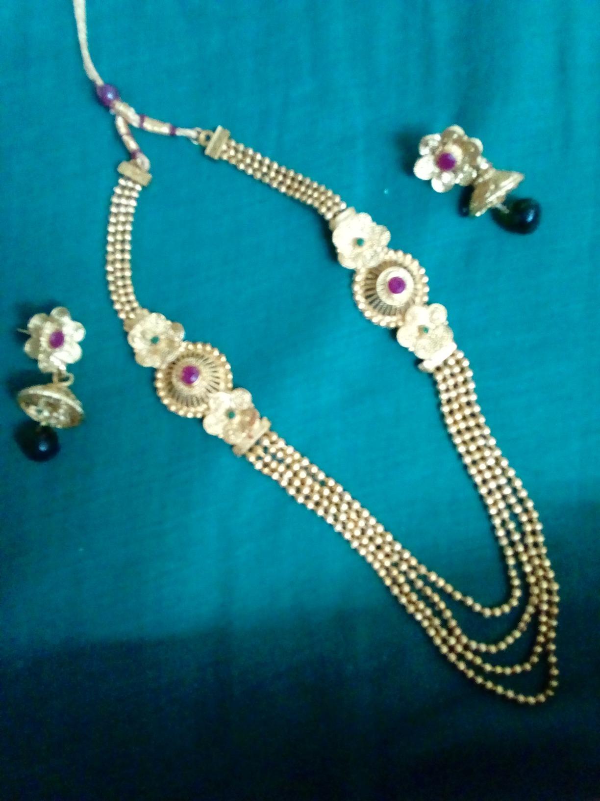 Reeva Ball Chain Mala Multi Strand for Women (Golden) (RNZ09N140MSE ...