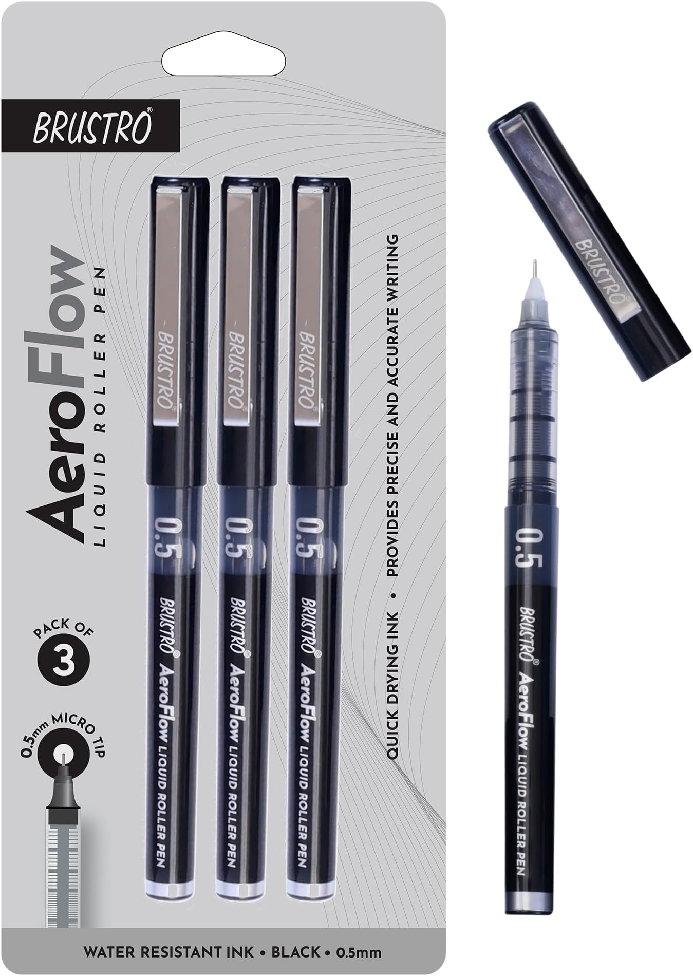 Hauser XO Liquid Ink Roller Pen | Needle Tip For Smooth & Consistent ...