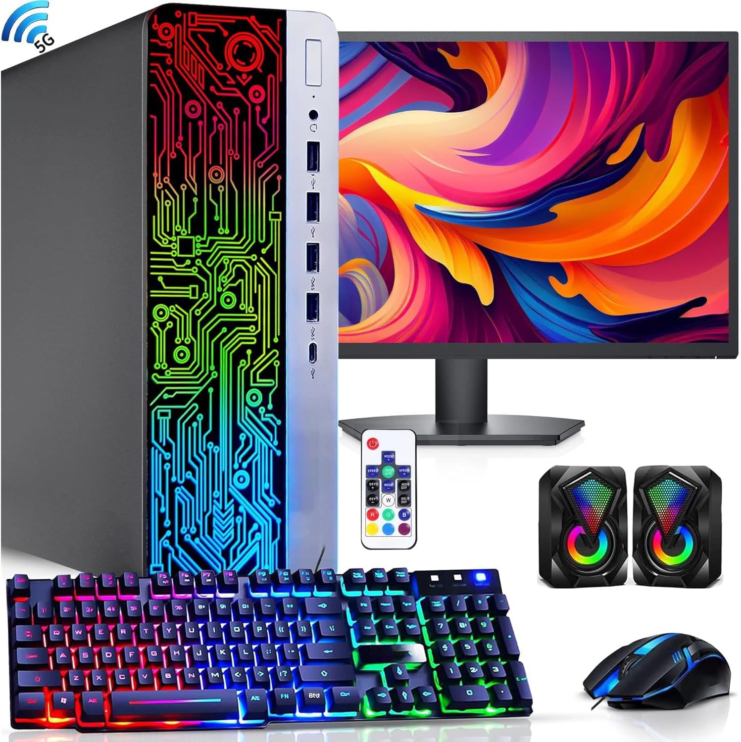Amazon.com: HP ProDesk Desktop RGB Computer PC Intel i5-6th Gen. Quad ...