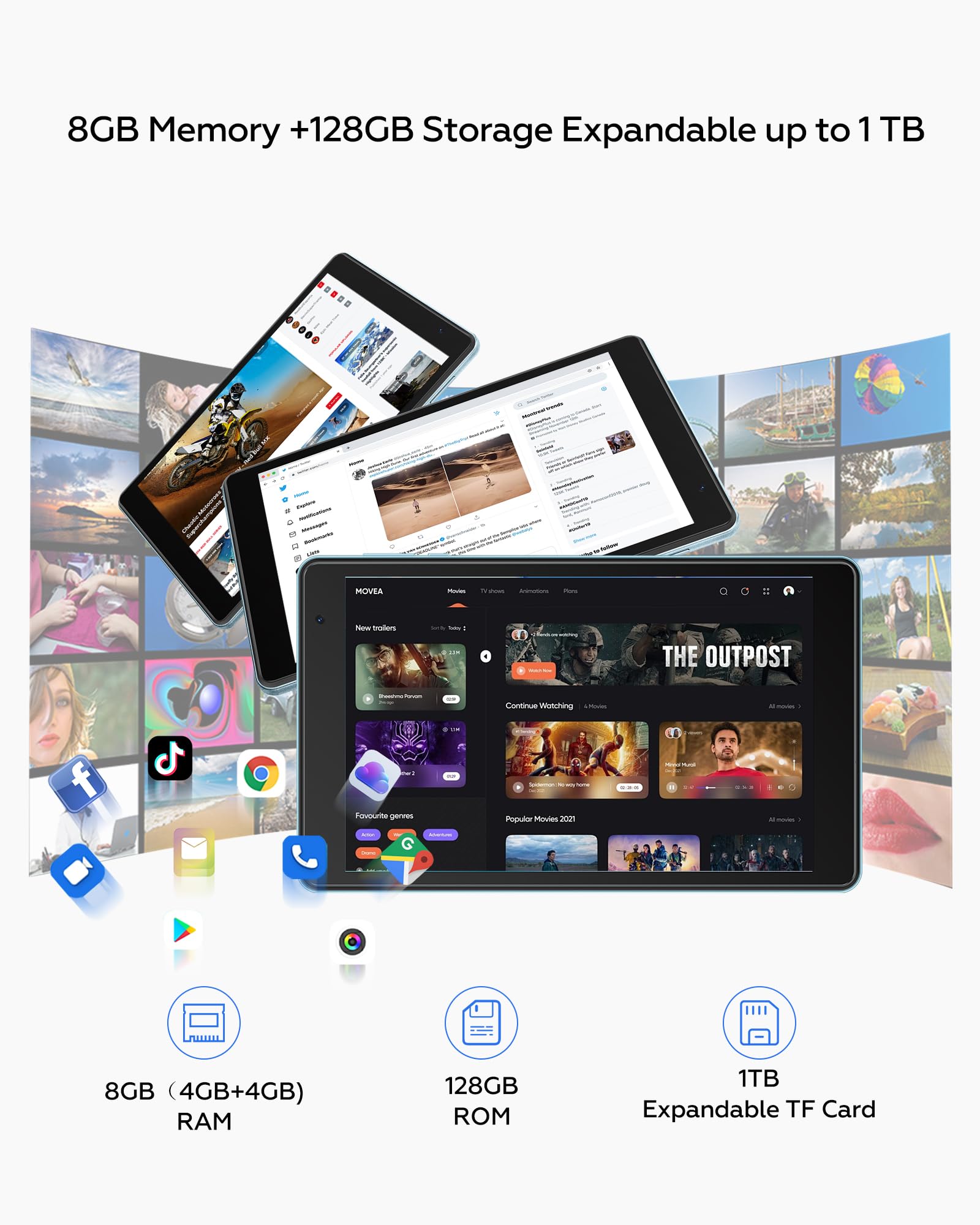 Snapklik.com : Blackview Tab 50 Small 8 Inch Lightweight Android 13 ...