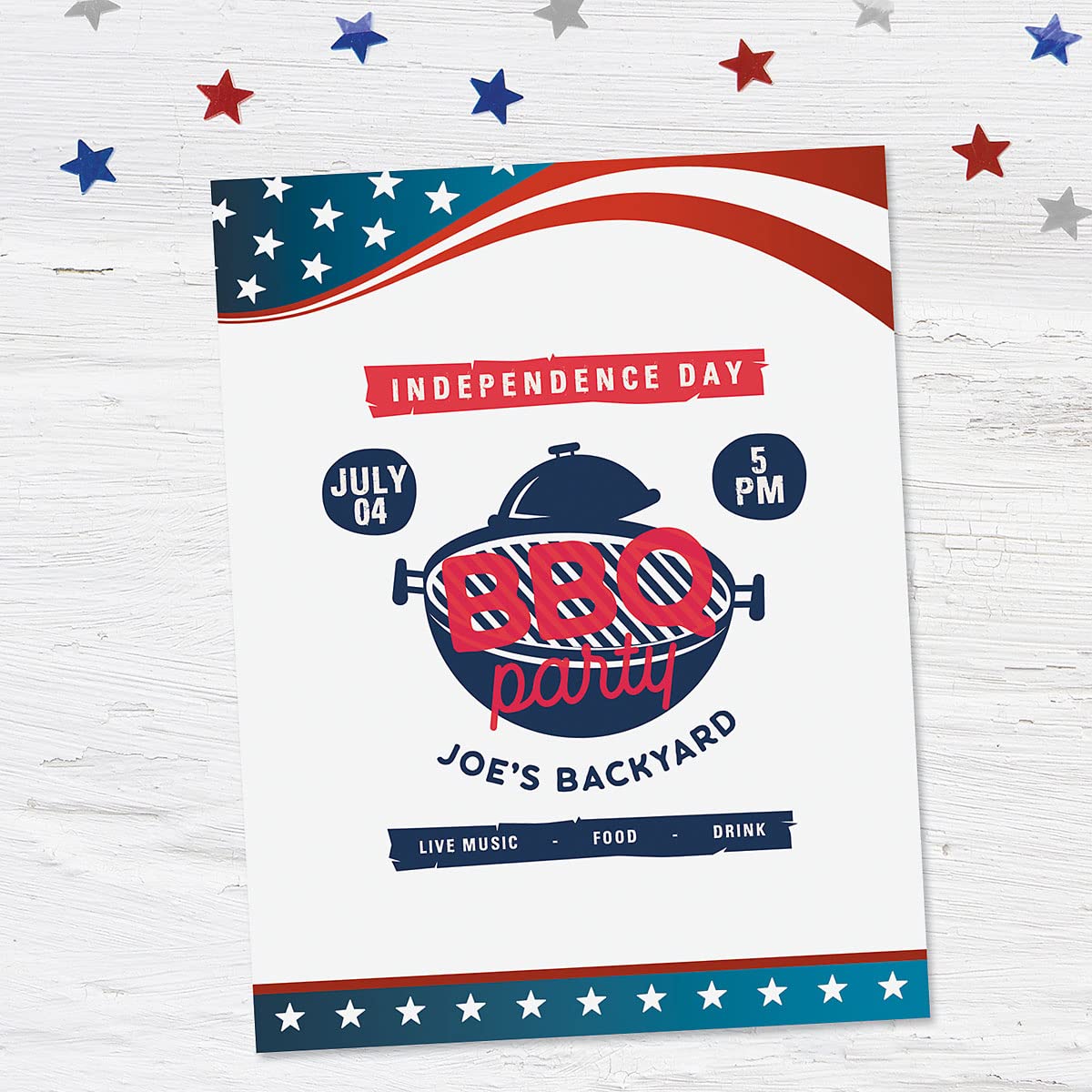 Snapklik.com : 4th Of July Patriotic Letter Papers - Set Of 25 ...