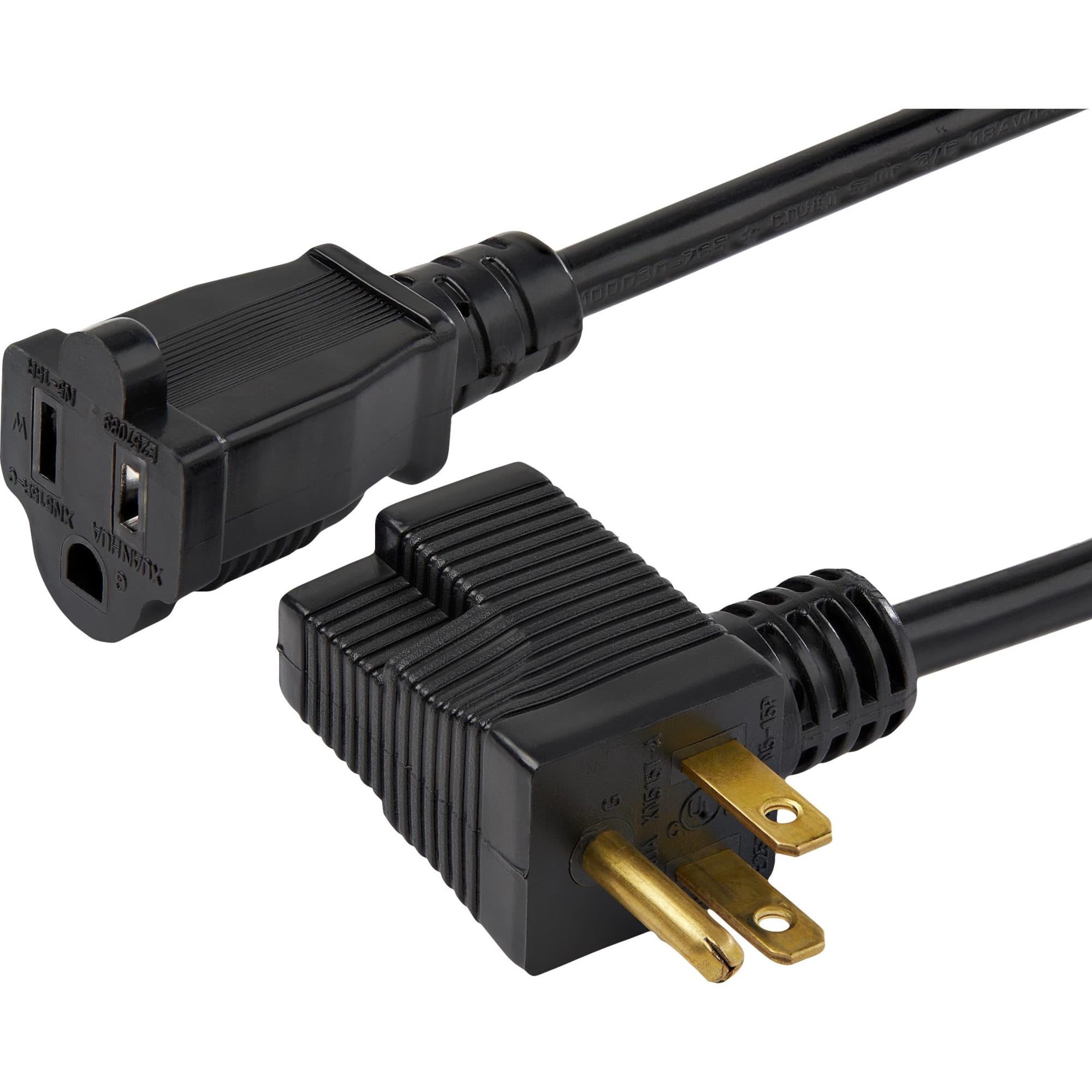 Amazon.com: StarTech.com 3ft (1m) Piggyback Power Extension Cord - NEMA ...