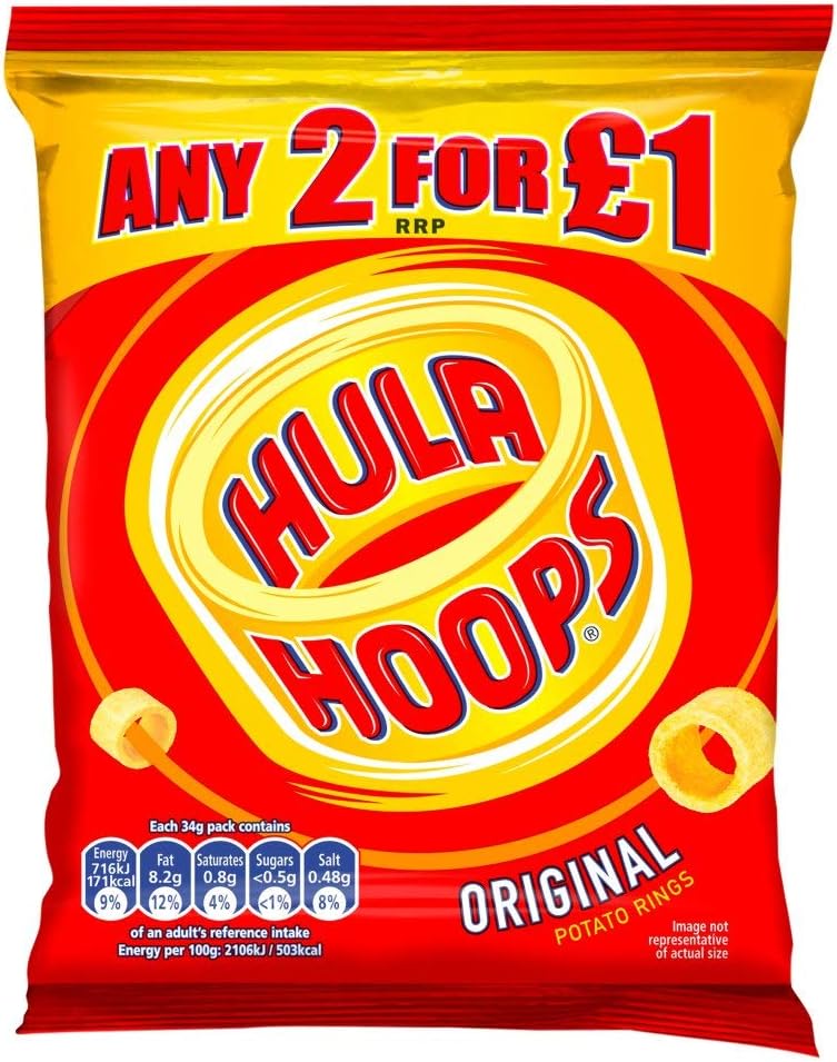 Hula Hoops Original Crisps 34g x 32 : Amazon.co.uk: Grocery