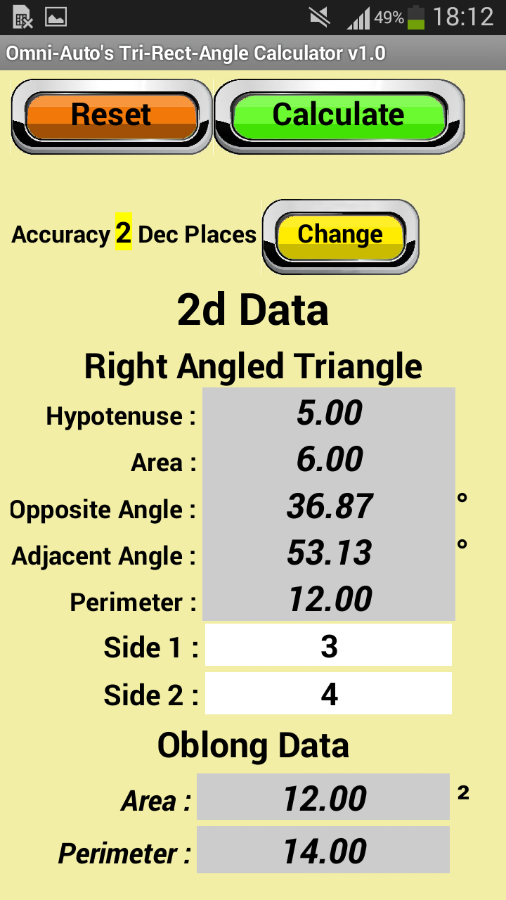 Tri-Rect-Angle Calculator - App on Amazon Appstore