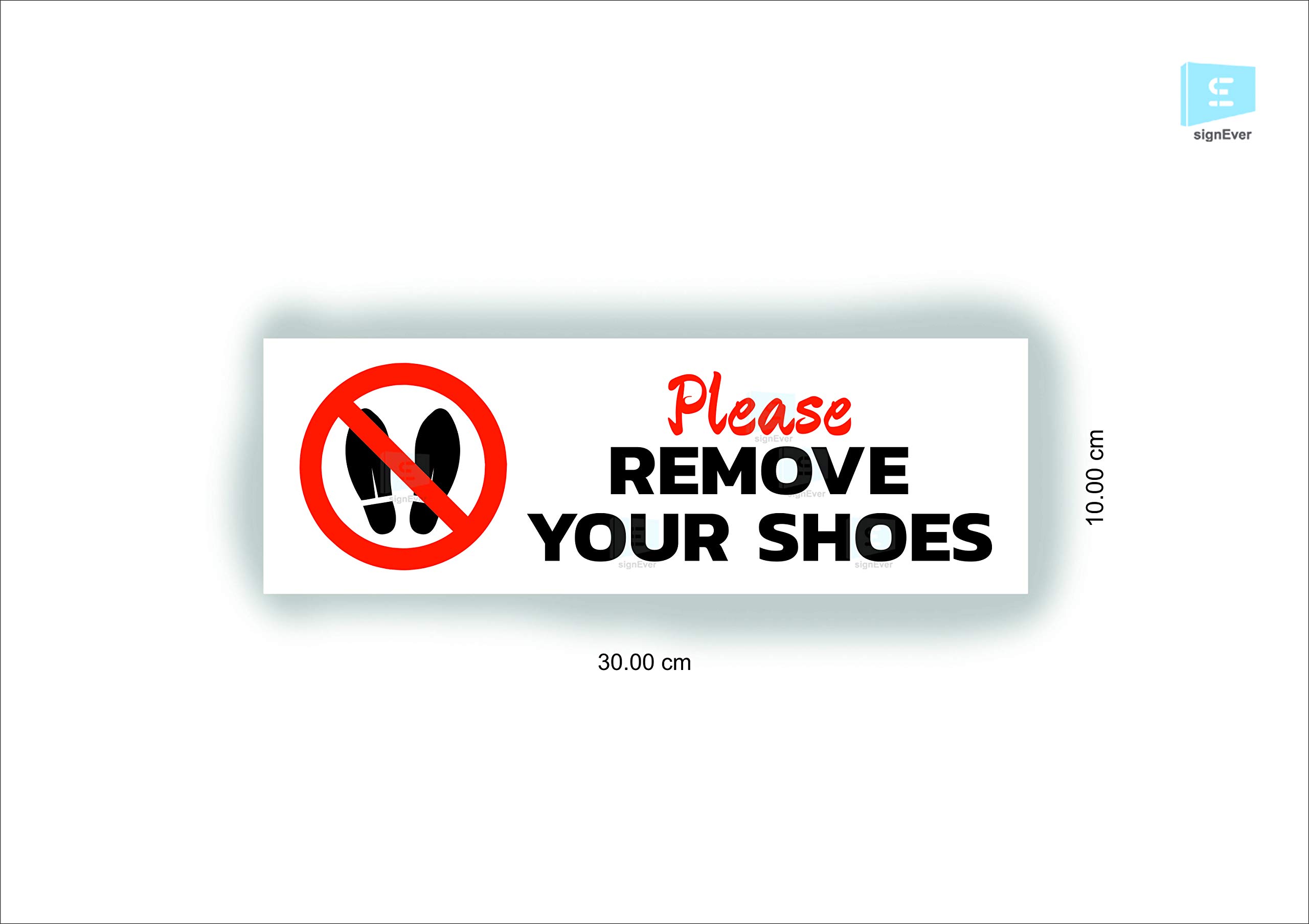 Buy SIGN EVER Please Remove Your Shoes Sign Board Office Bank Hospital ...
