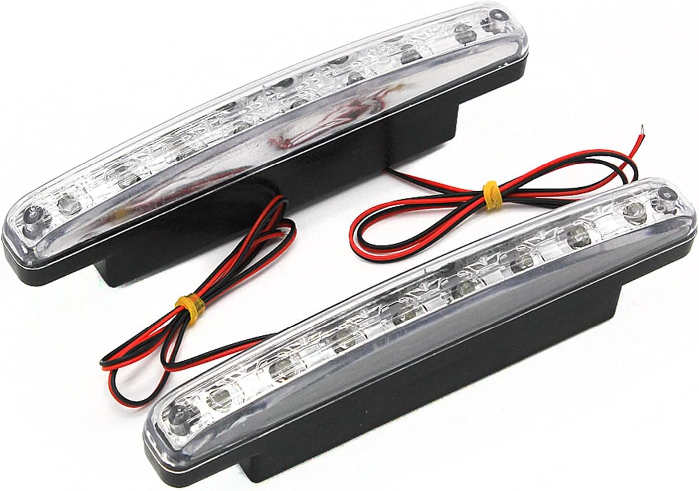 Universal White 8 LED Daylight Driving Daytime Running Light, 12V 2 PCS ...