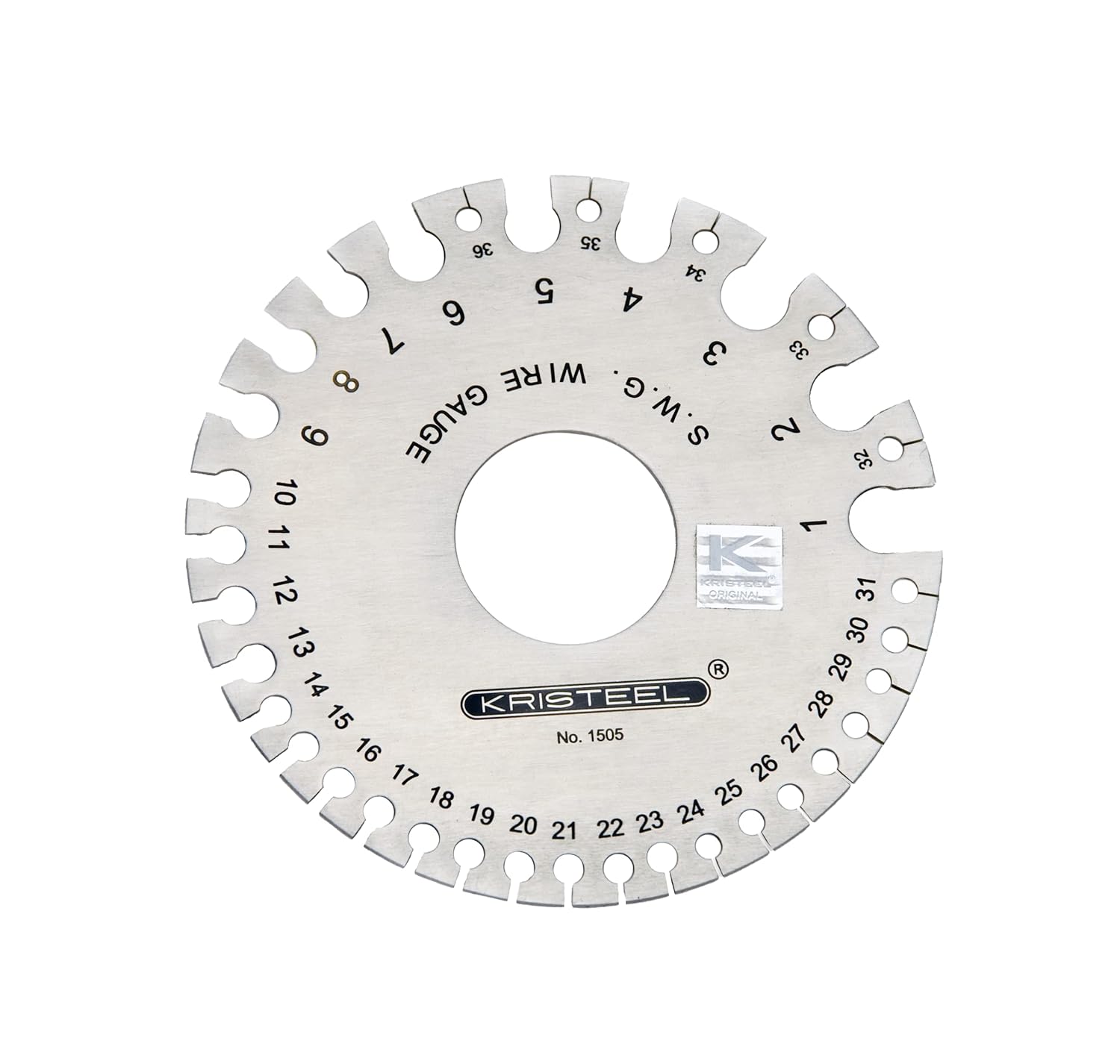 Kristeel Precision Stainless Steel Measuring Wire Gauge Round (Silver ...