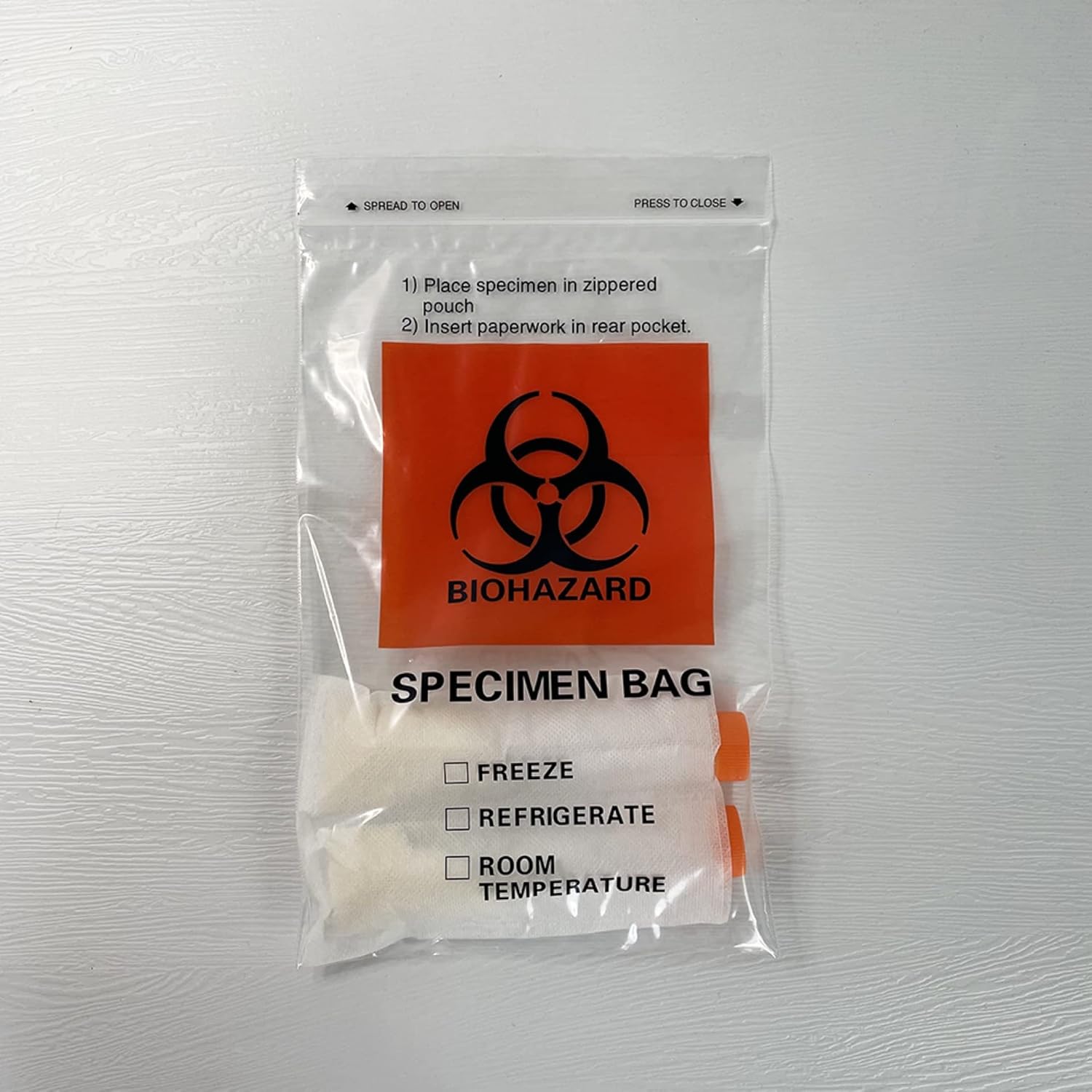Amazon.com: Biohazard Specimen Bags with Pouch Printed Transport Bags ...