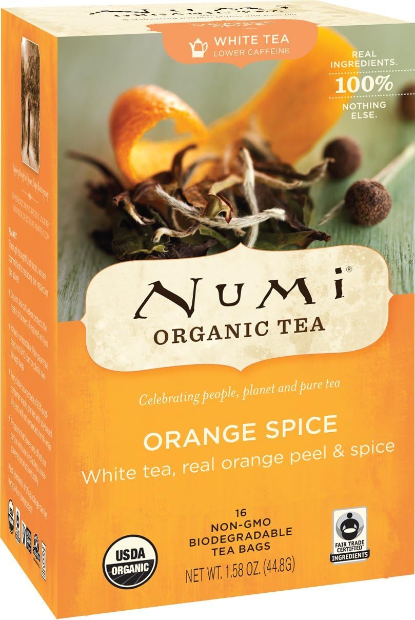 Amazon.com : Numi Tea Organic Orange Spice White Tea (3x16 bag ...