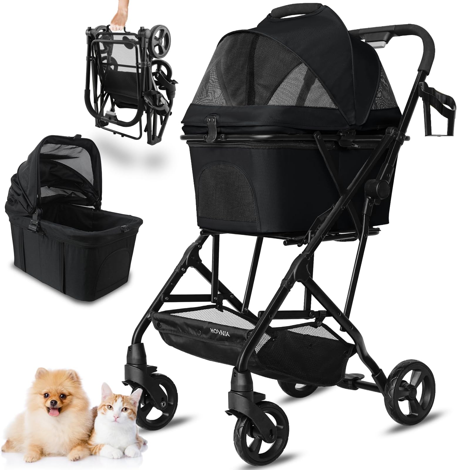 Amazon.com : Petbobi 5-in-1 Dog Stroller with Detachable Carrier | Pet ...