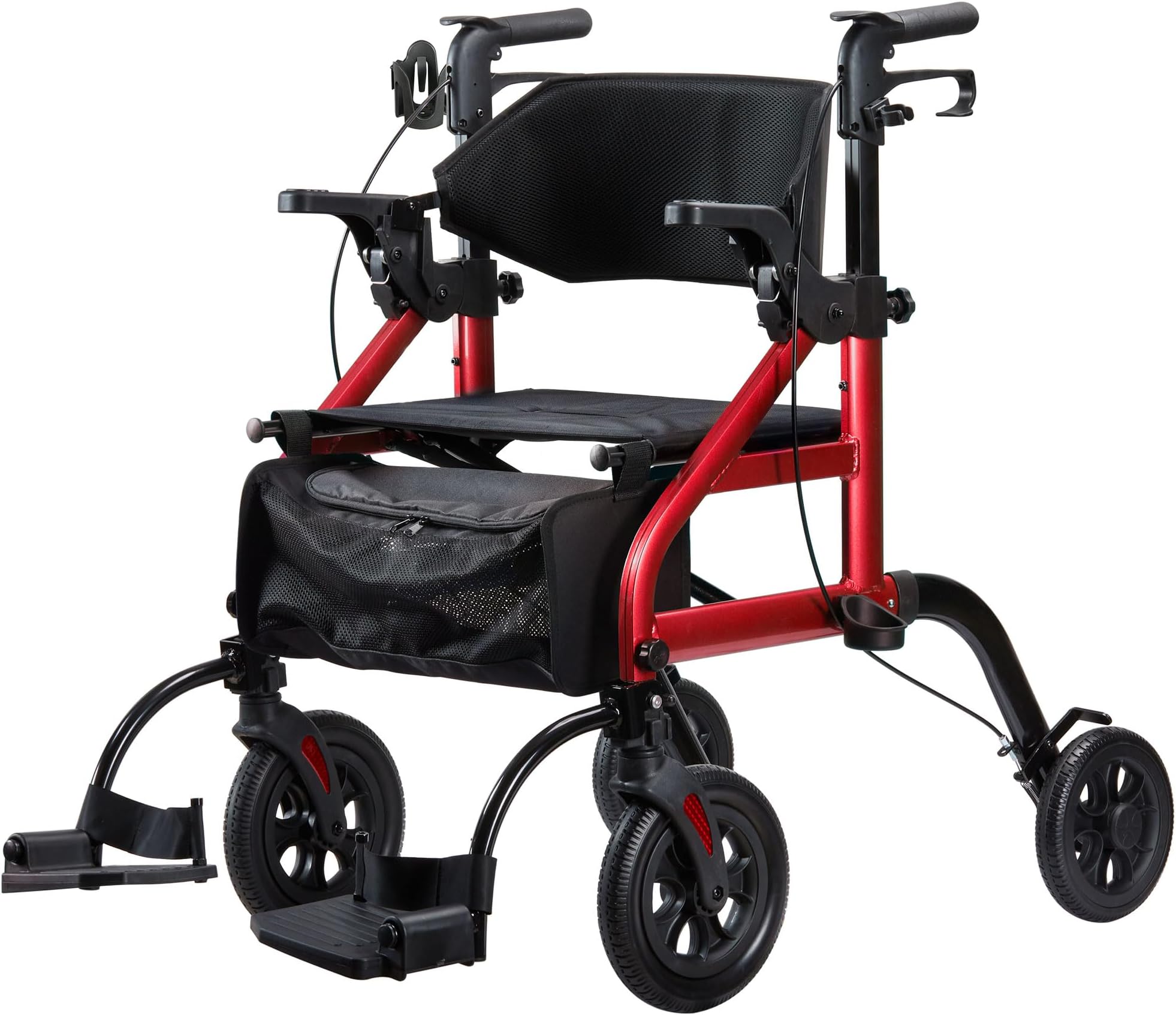 Amazon.com: Drive Medical 795BU Duet Folding Transport Wheelchair and ...