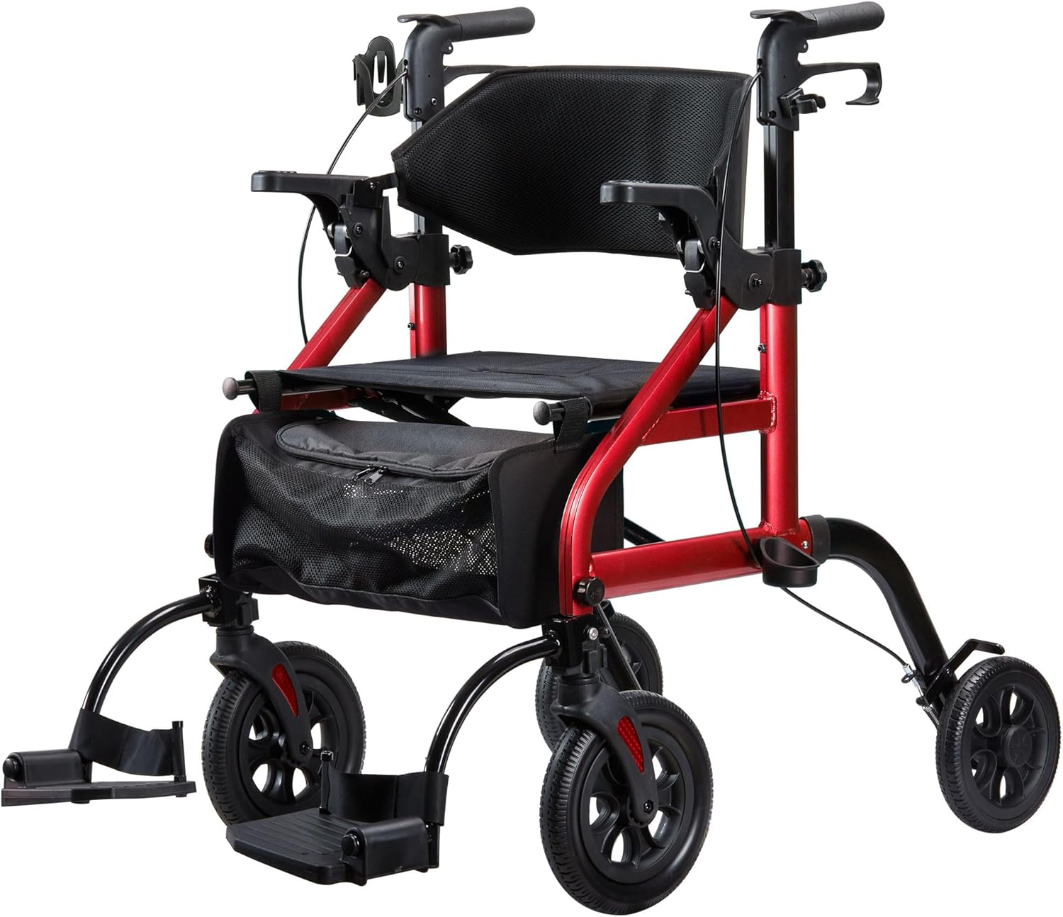 Amazon.com: Farani 2 in 1 Rollator Walker & Transport Chair Combo ...
