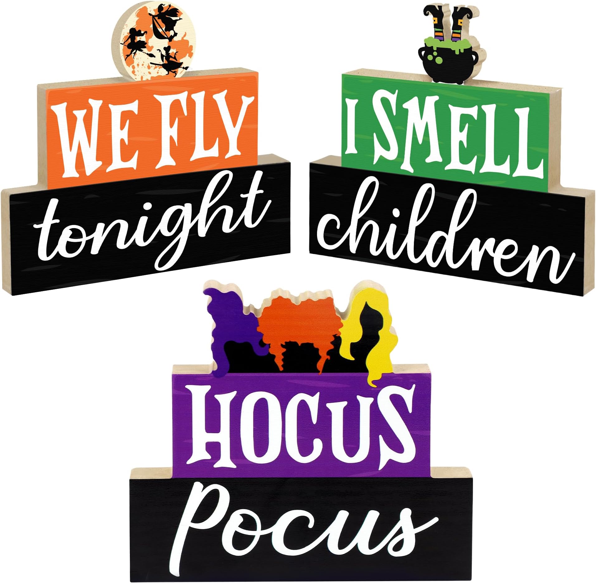 Amazon.com: Hocus Pocus Wood Sign for Halloween Home Decor, Hocus Pocus ...