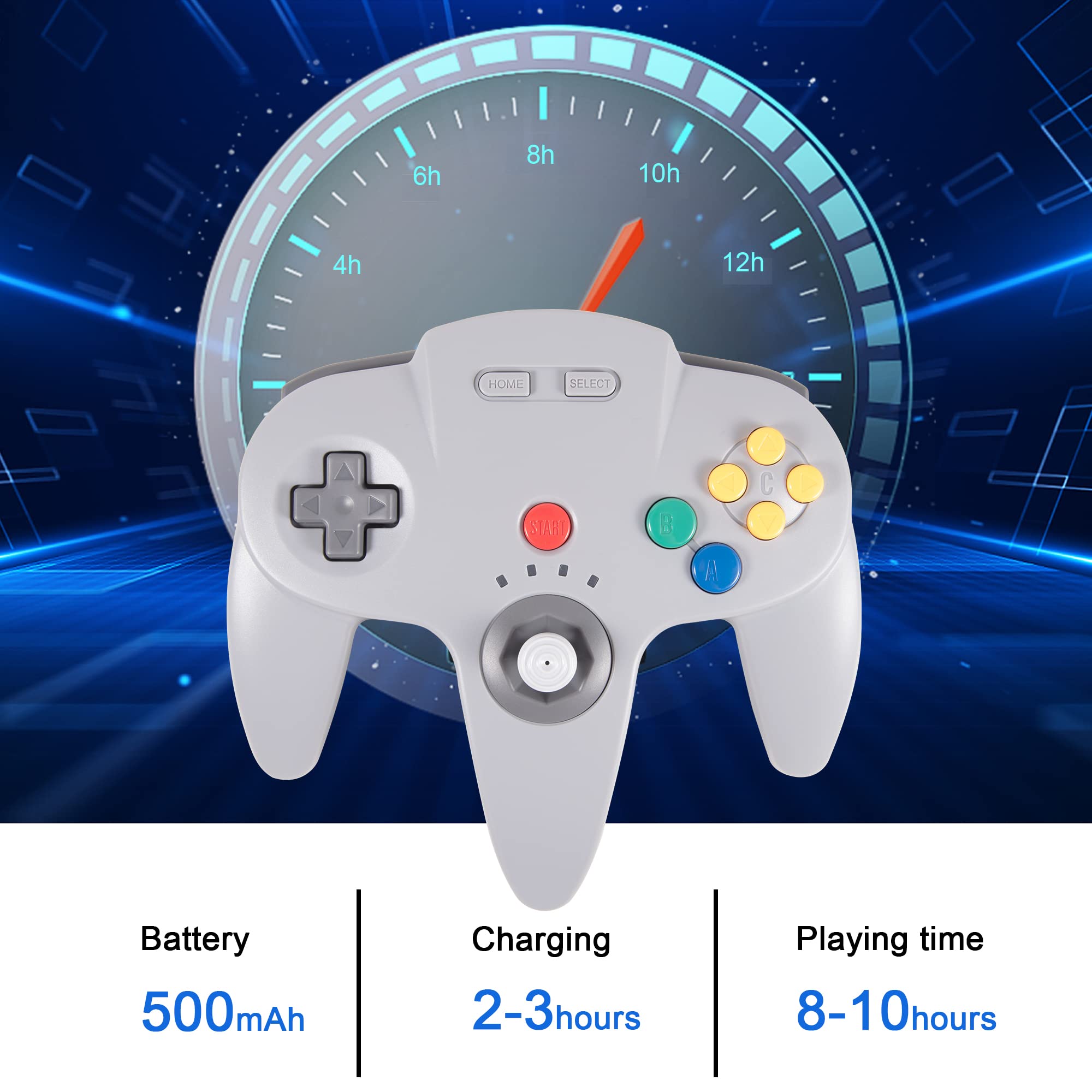 Snapklik.com : KIWITATA N64 Wireless Controller, 24GHZ Wireless N64 ...
