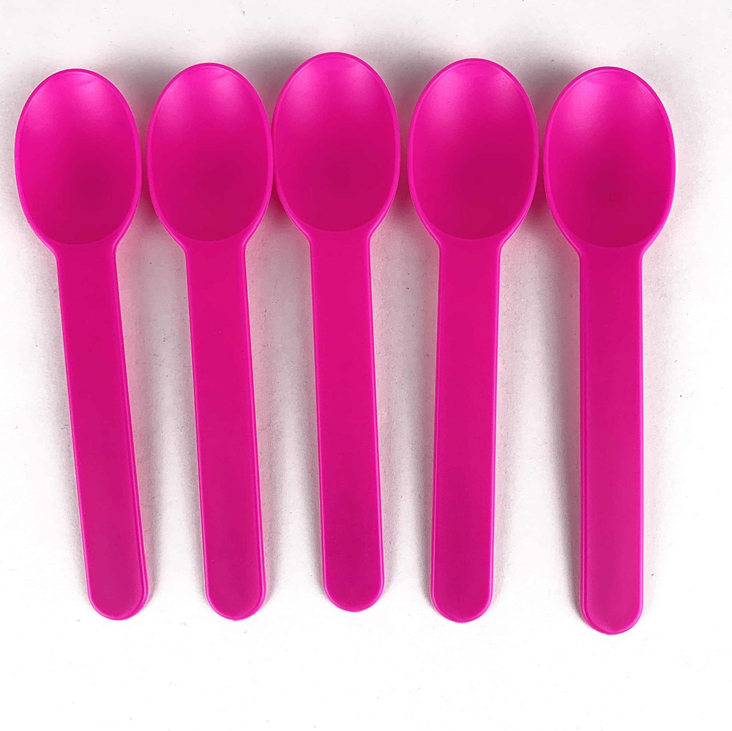 Amazon.com: Worlds Disposable Red Eco-Friendly Plastic Spoons Frozen Yogurt Ice Cream Spoons ...