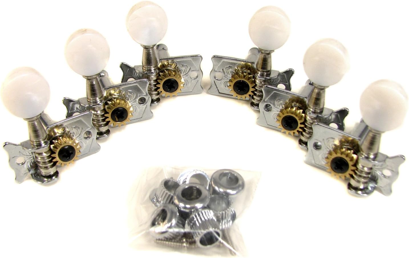 Amazon.com: Metallor Open Gear Guitar String Tuning Pegs Machine Heads ...