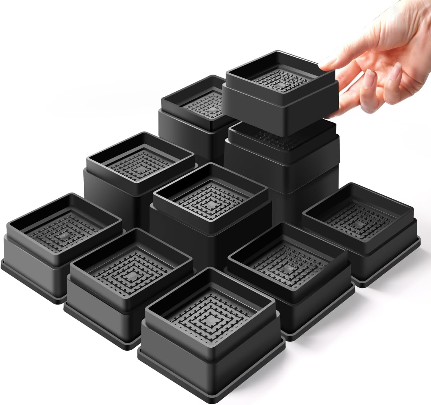 Amazon.com: Sunifier Bed Risers Heavy Duty Adjustable 1-4 inch ...