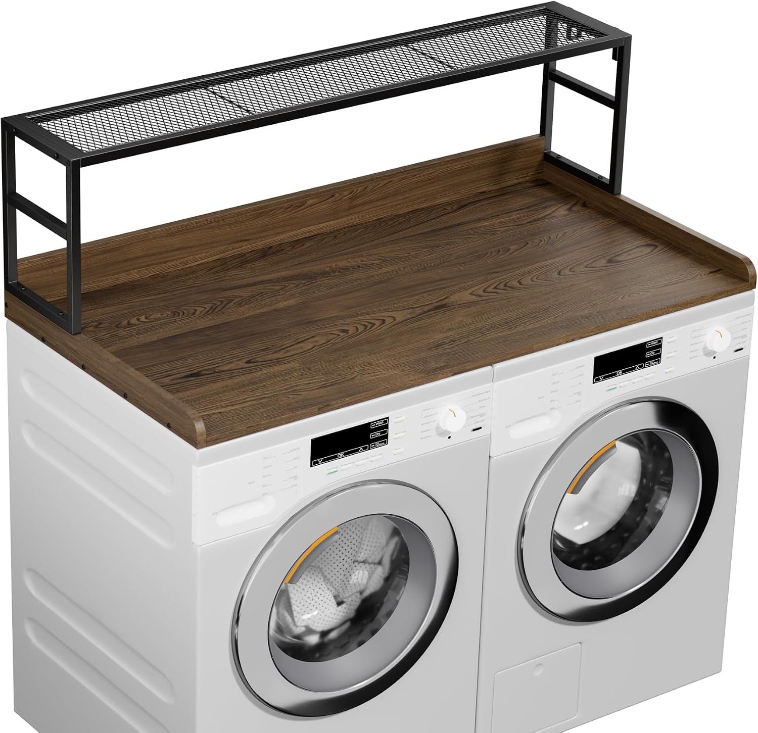 Amazon.com: Washer Dryer Countertop, 2-Tier Laundry Countertop, Wooden ...