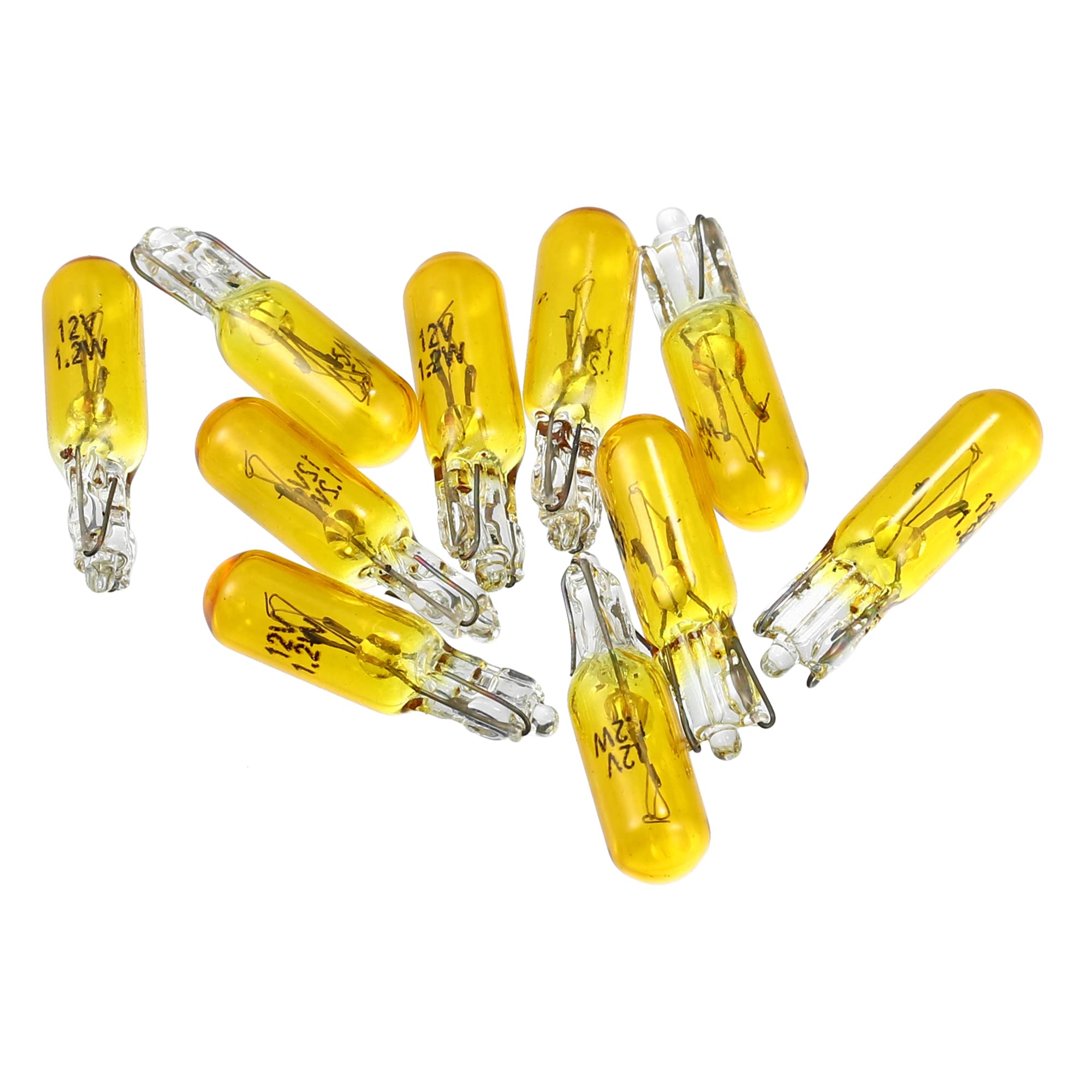 Amazon.com: X AUTOHAUX 10pcs DC 12V T5 W1.2W LED Dashboard Light Yellow ...