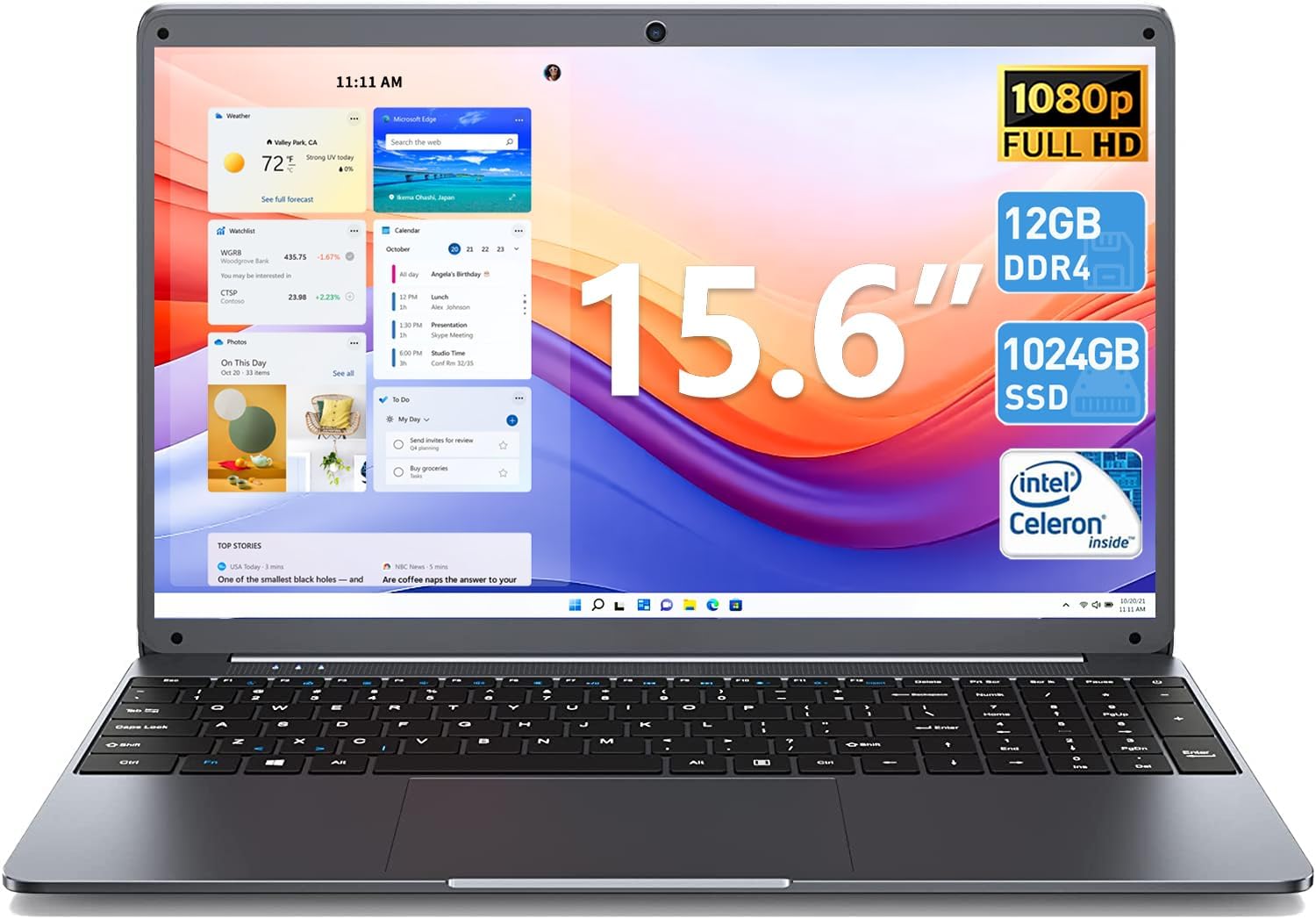 Amazon.com: SGIN Laptops 12GB DDR4 512GB SSD (TF 512GB), 15.6 Inch ...