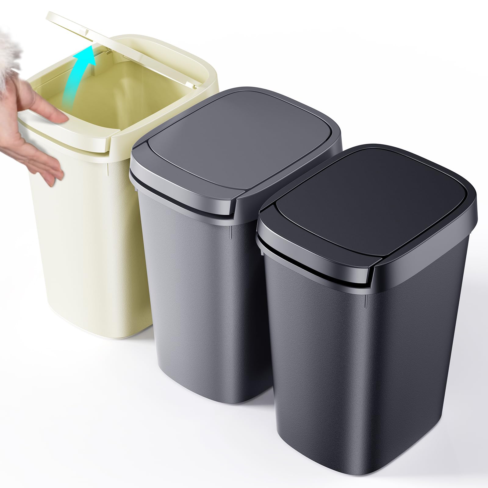 Snapklik.com : CEROELDA 3 Pack Bathroom Small Trash Can
