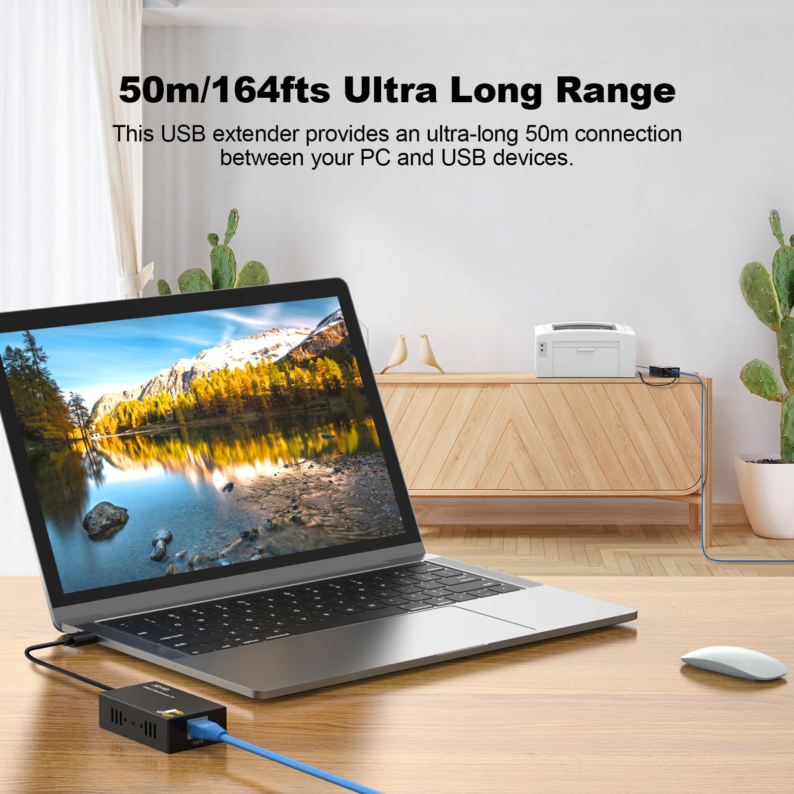 Snapklik.com : USB Extender Over Cat6/7 Up to165ft/50M, 4 USB 2.0 Ports ...